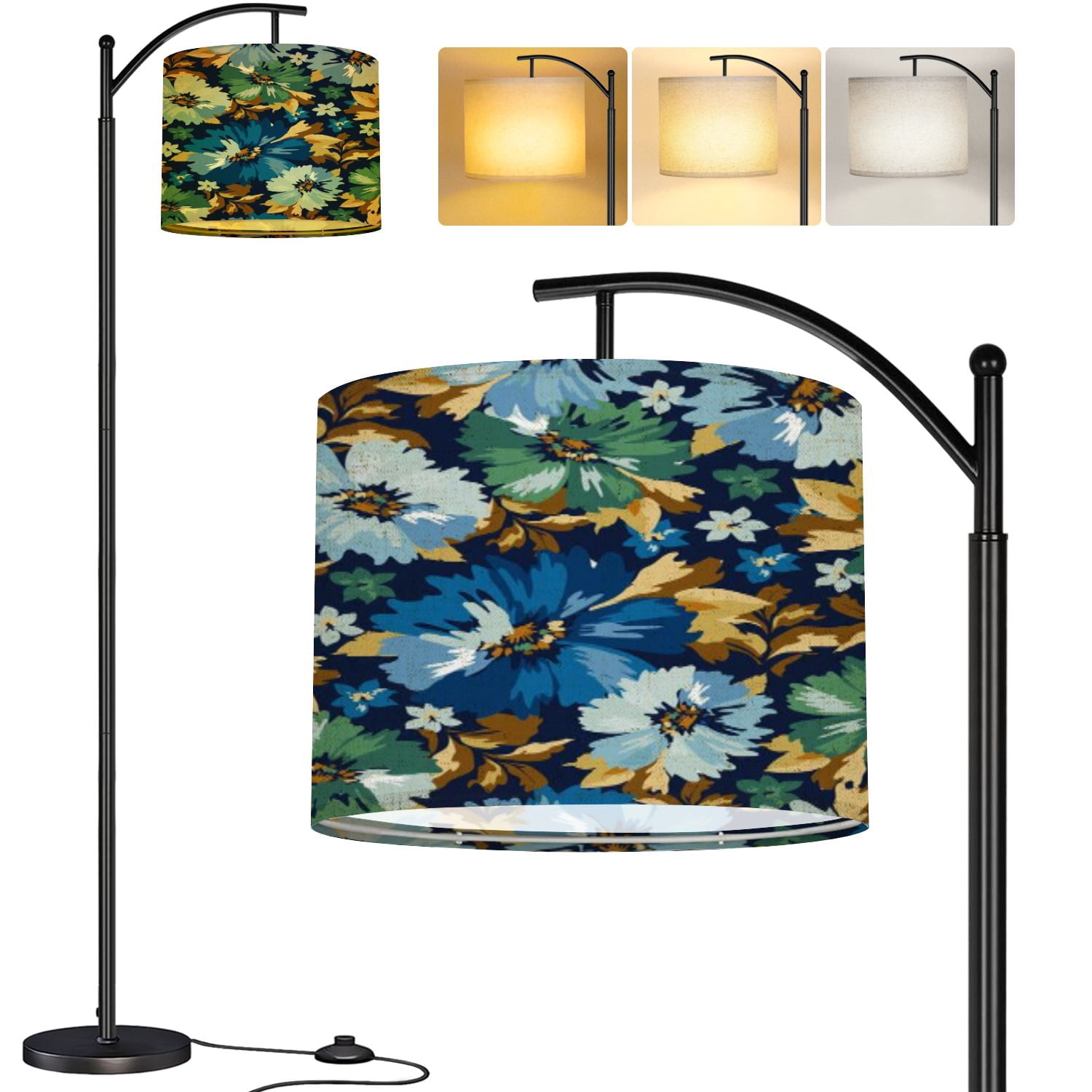 Arc Floor Lamp Blooming spring fall meadow seamless Plant for fashion ...