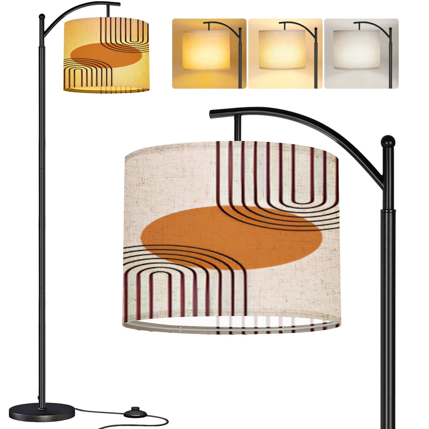 Arc Floor Lamp Boho arch poster Abstract boho rainbow pattern for ...