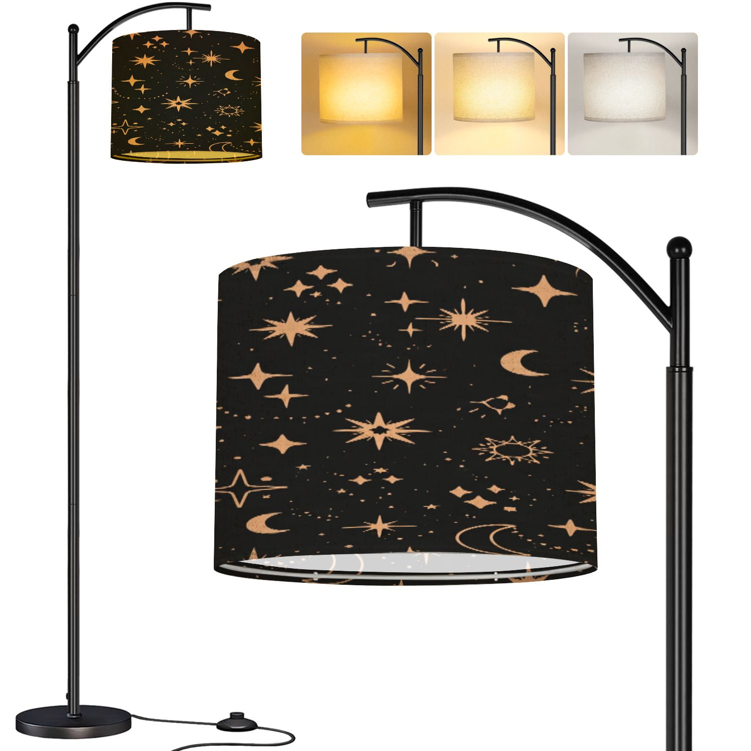 Arc Floor Lamp Boho astrology star magic celestial night moon sun Tall ...