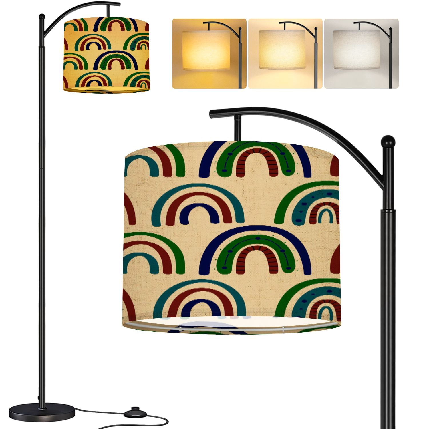 Arc Floor Lamp Boho rainbow seamless pattern Rainbow Bohemian trendy ...