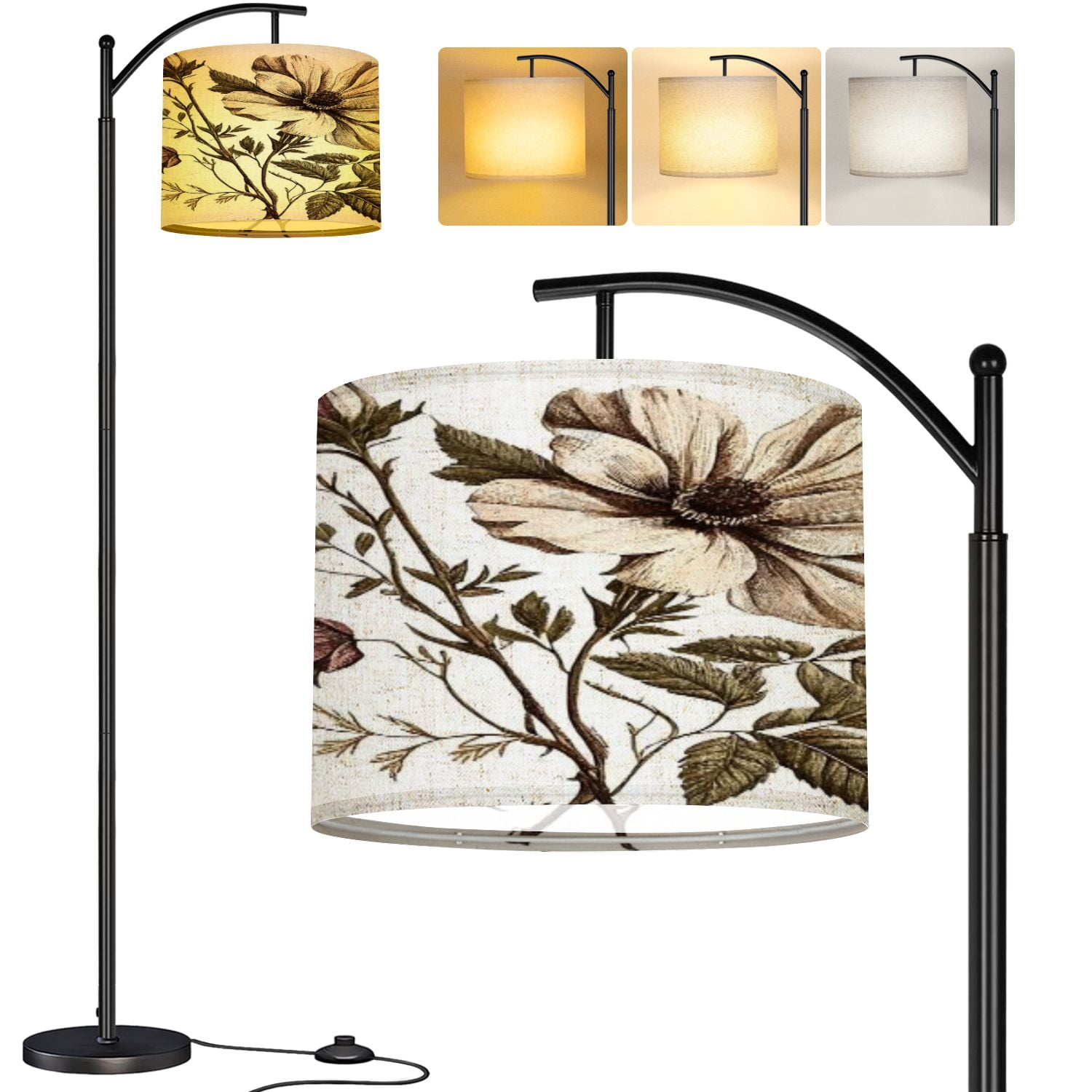Arc Floor Lamp Botanical Garden Vintage Flower Vintage Botanical ...