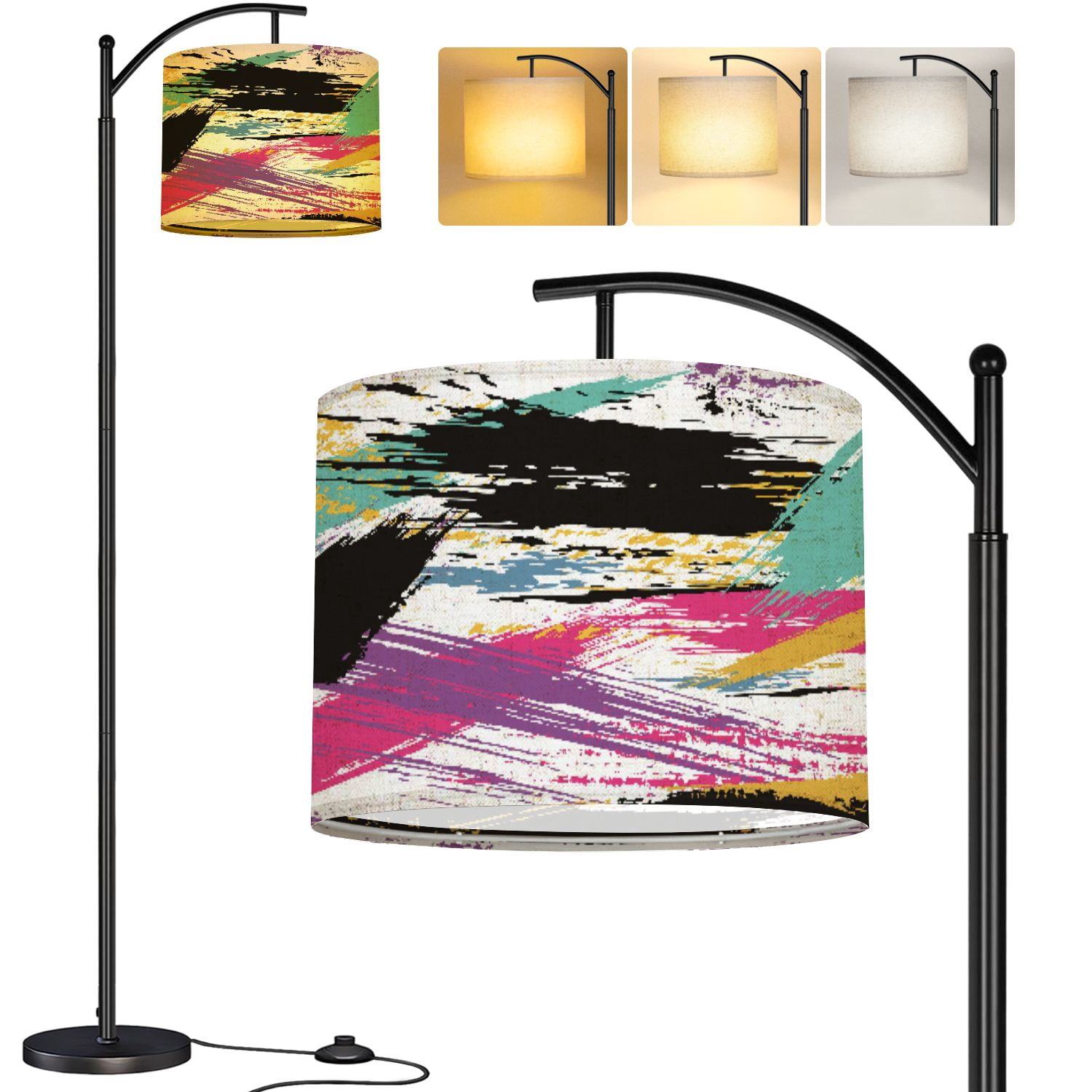 Arc Floor Lamp Brush stroke seamless pattern Summer spring bright ...