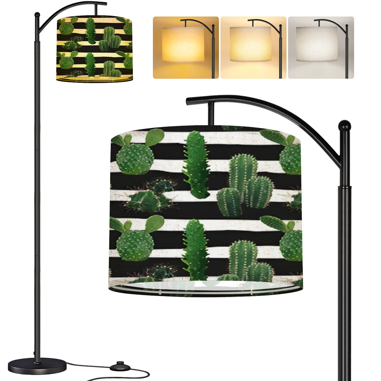 Arc Floor Lamp Cactus Plant Seamless Pattern Exotic Tropical Summer ...