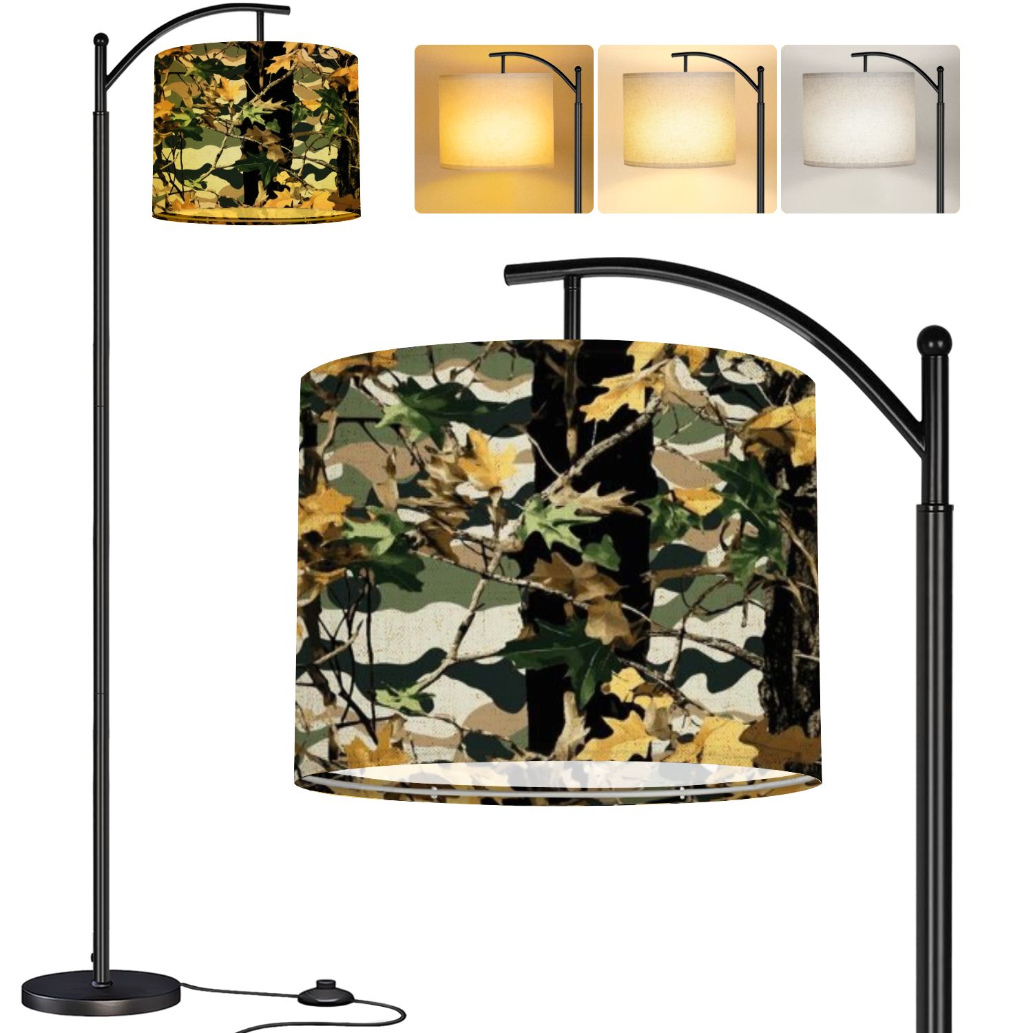 Arc Floor Lamp Camouflage seamless pattern Hunting camouflage tree ...