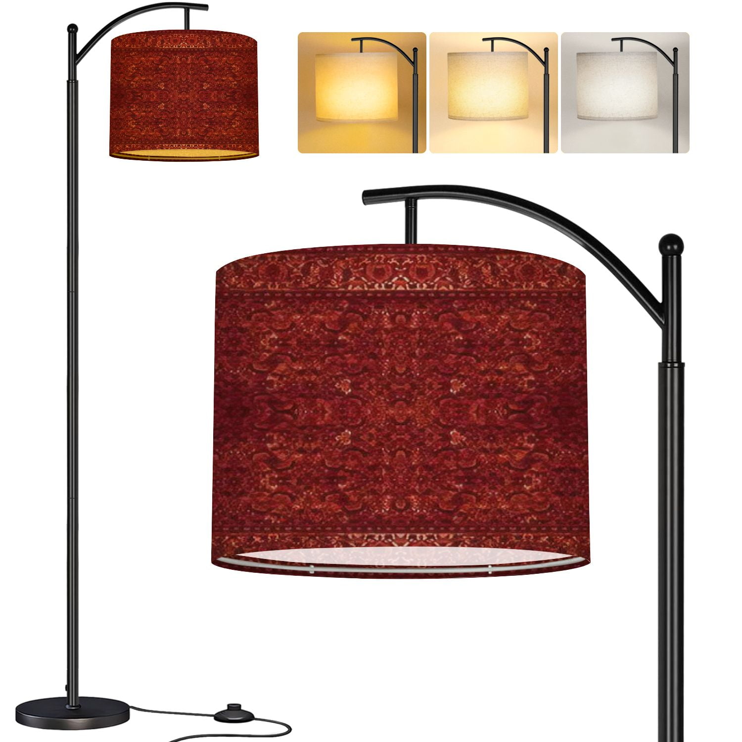 Arc Floor Lamp Carpet Texture abstract ornament Round mandala Middle ...