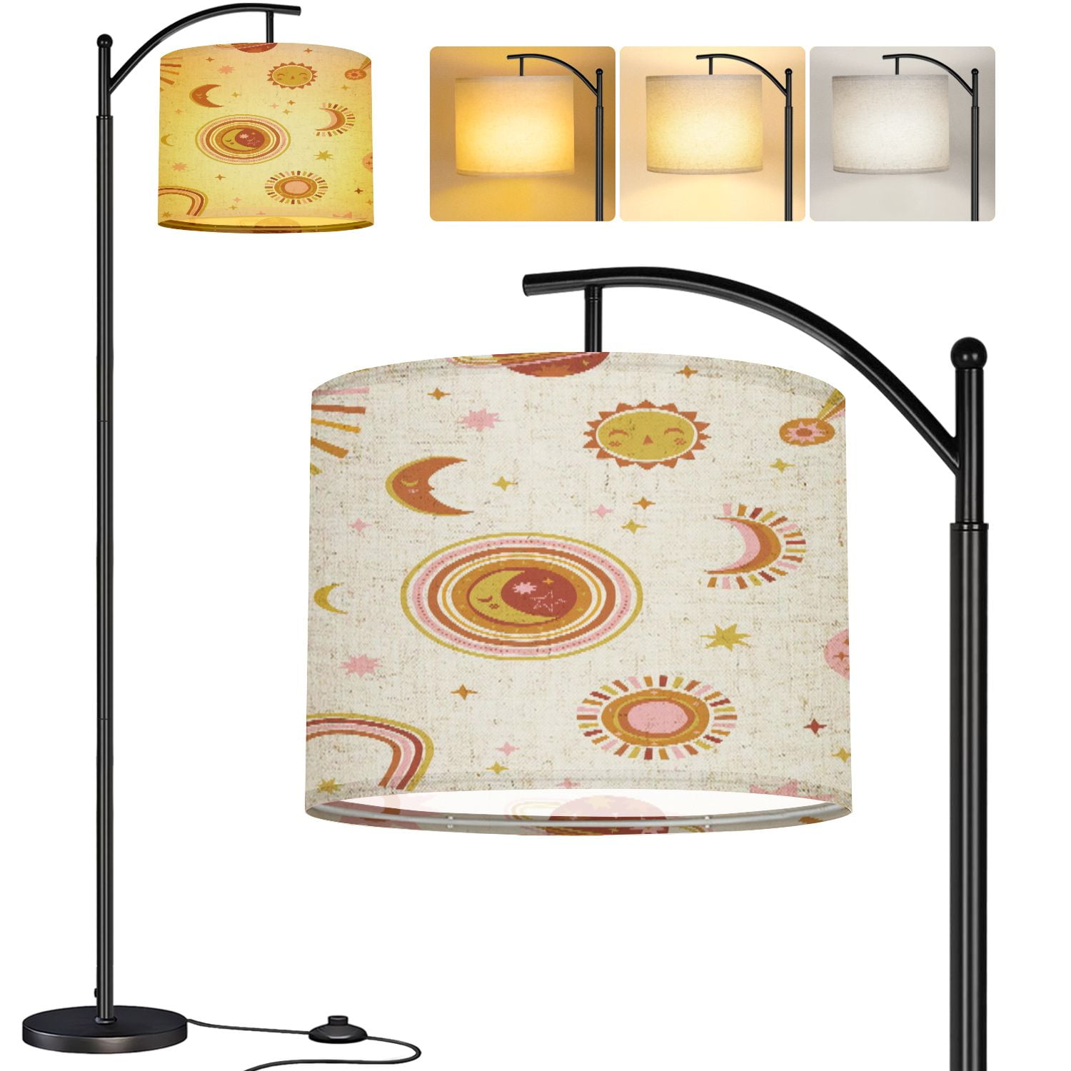 Arc Floor Lamp Celestial Day Night Sun Moon Rainbow Stars Planet ...