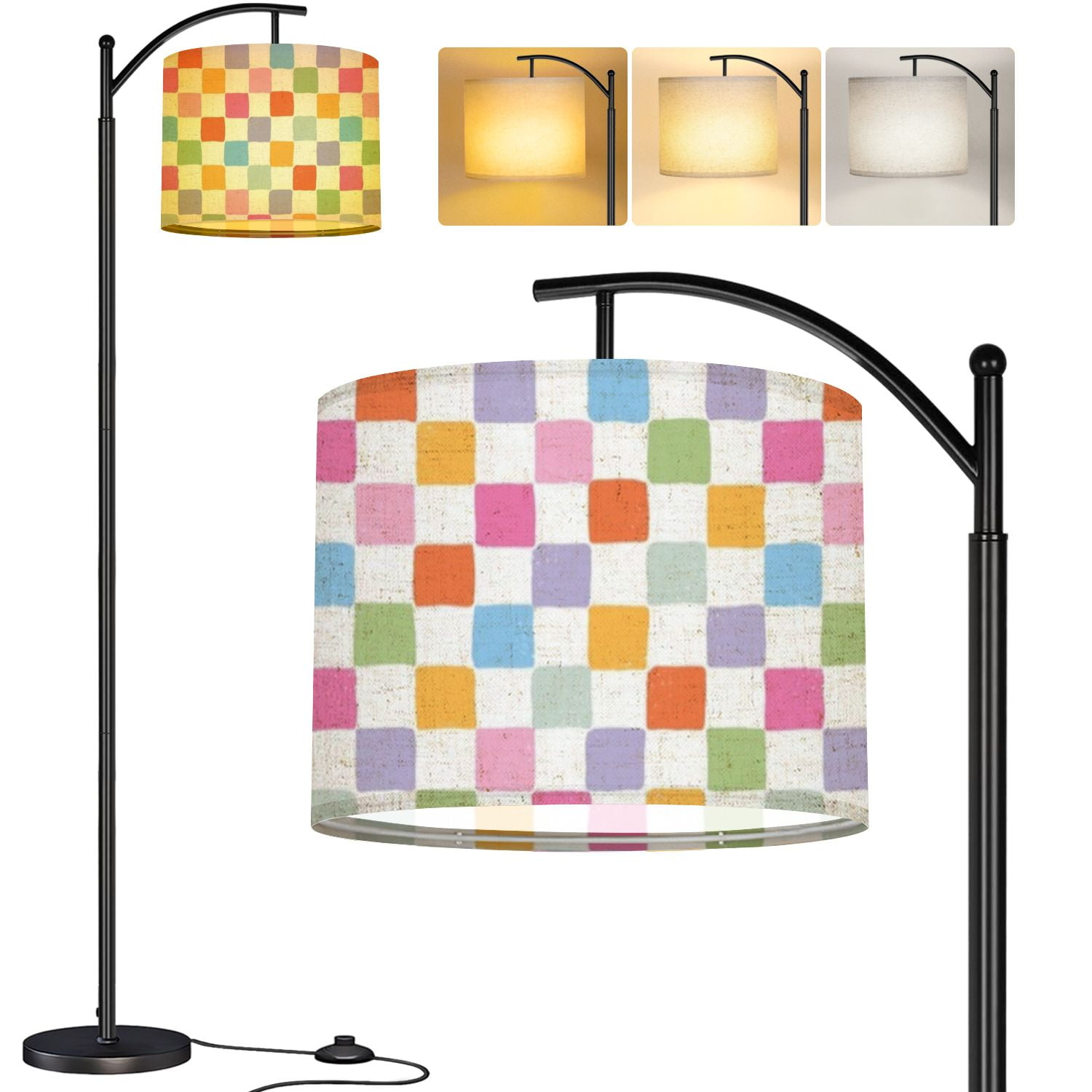 Arc Floor Lamp Checkered groovy seamless pattern for scrapbooking ...