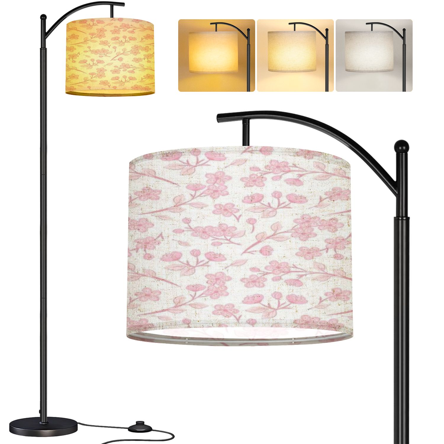 Arc Floor Lamp Cherry blossom seamless pattern flat design for textile ...
