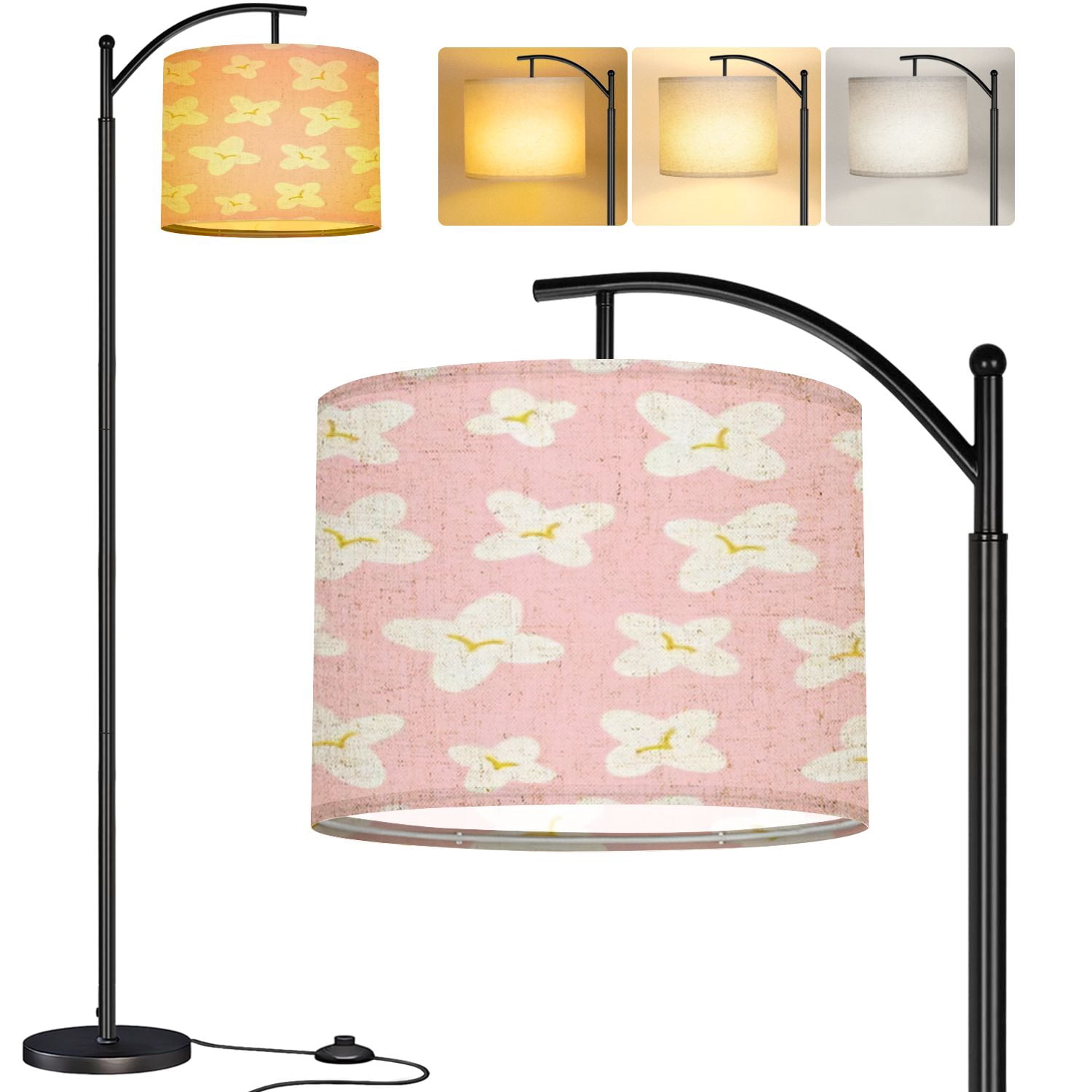 Arc Floor Lamp Cherry blossoms floral seamless pattern Cute neutral ...
