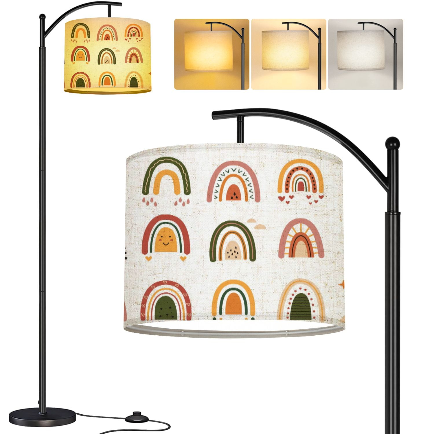 Arc Floor Lamp Childish hand drawn Boho drawing print for kids ...