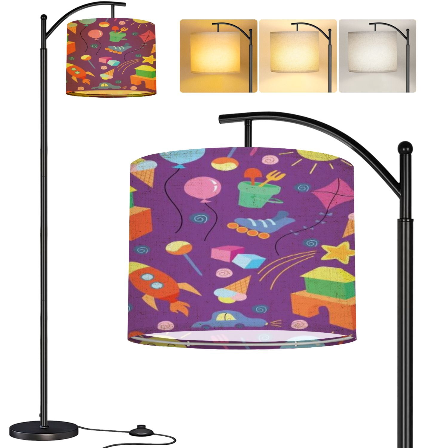Arc Floor Lamp Childrens toys seamless pattern flat style Kids ornament ...
