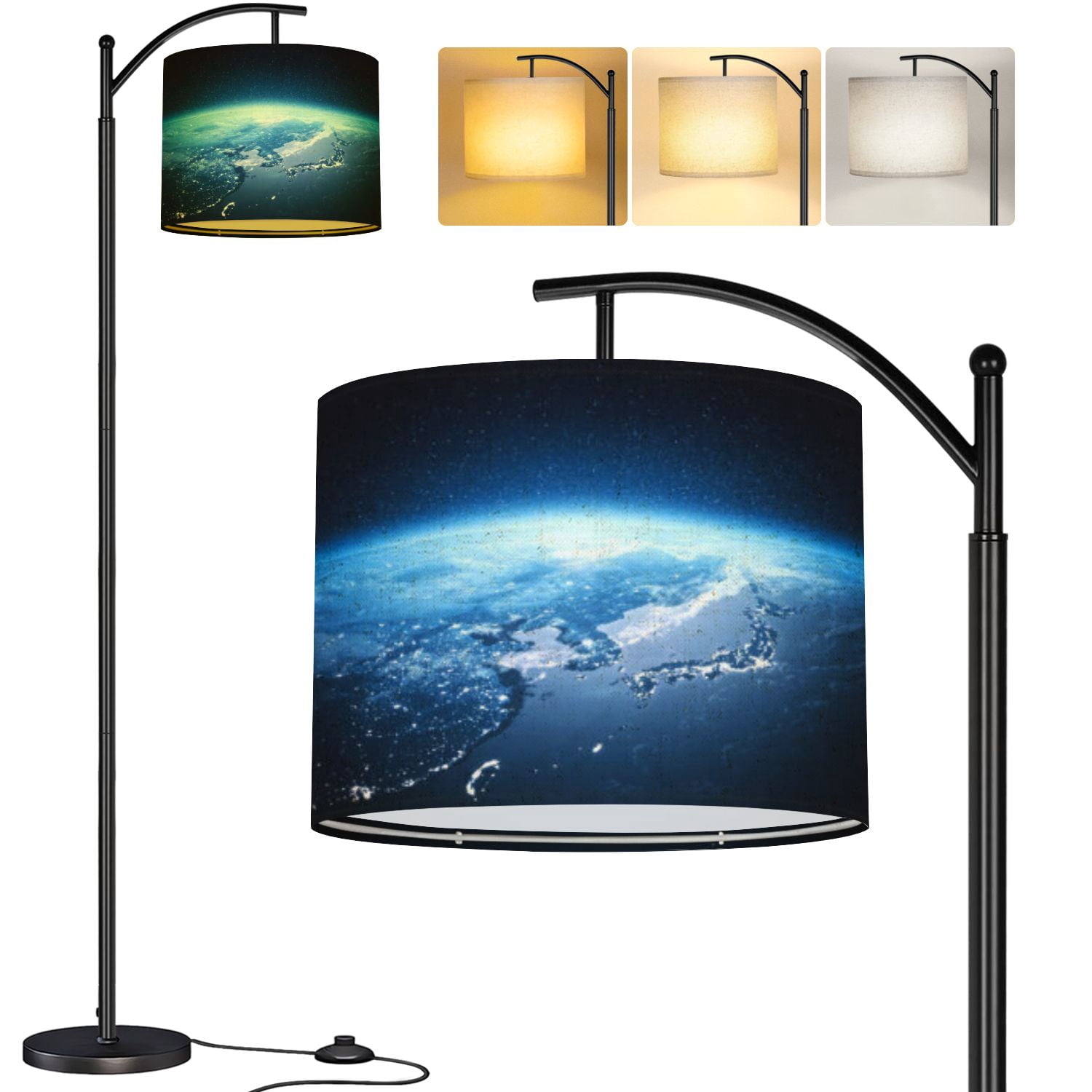 Arc Floor Lamp Cinematic Blue Earth View From Space Night To East Asia ...
