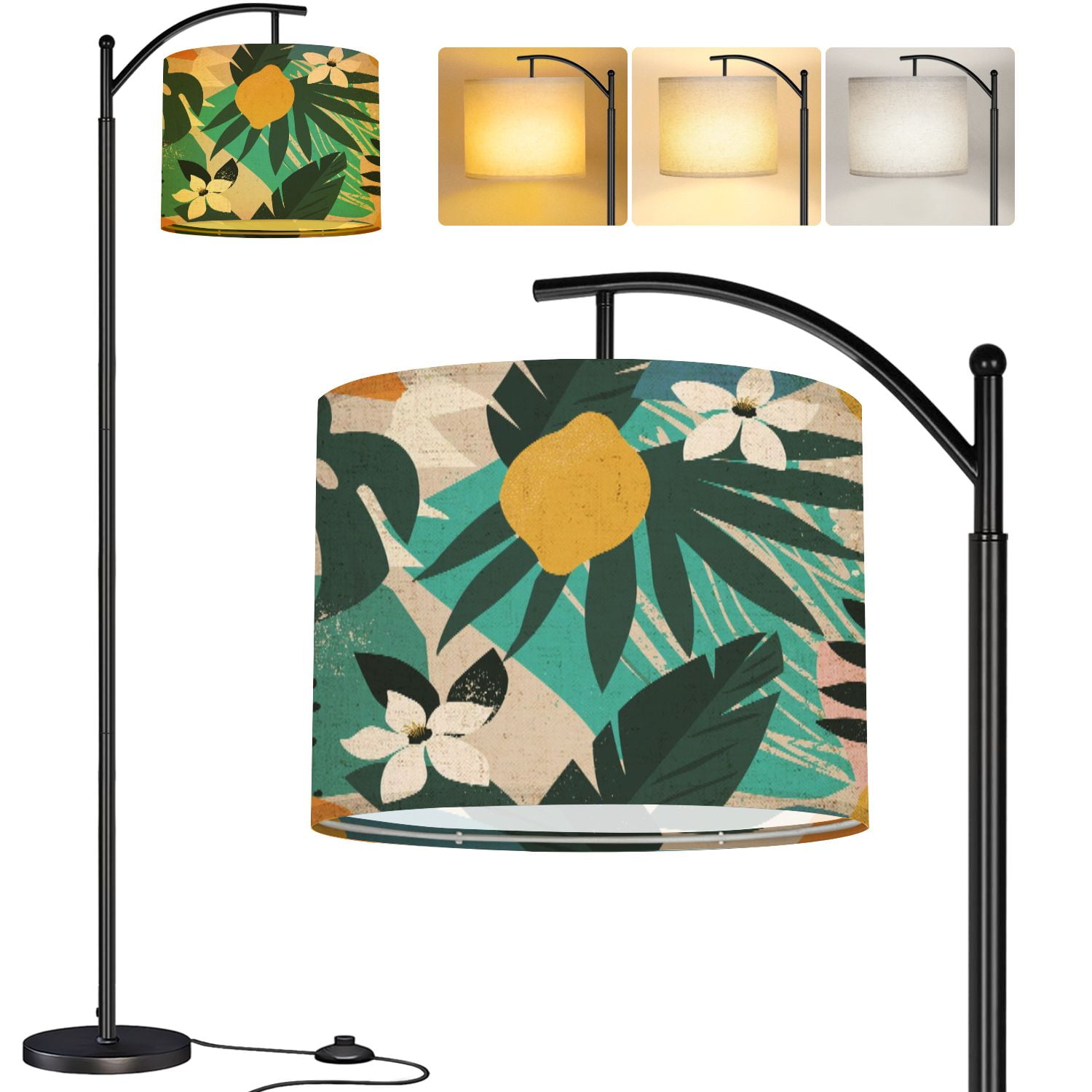 Arc Floor Lamp Collage contemporary floral seamless pattern Modern ...