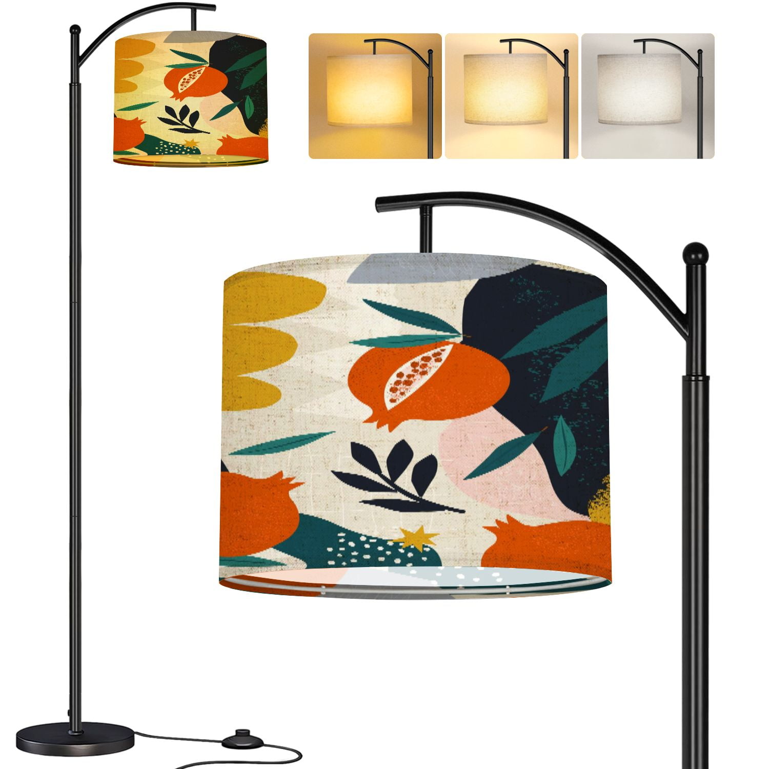 Arc Floor Lamp Collage contemporary floral seamless pattern Modern ...