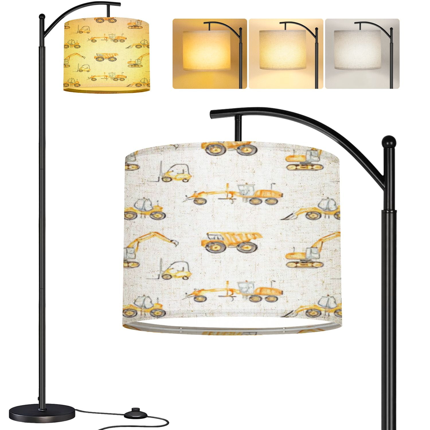 Arc Floor Lamp Construction vehicles grader forklift bulodozer ...