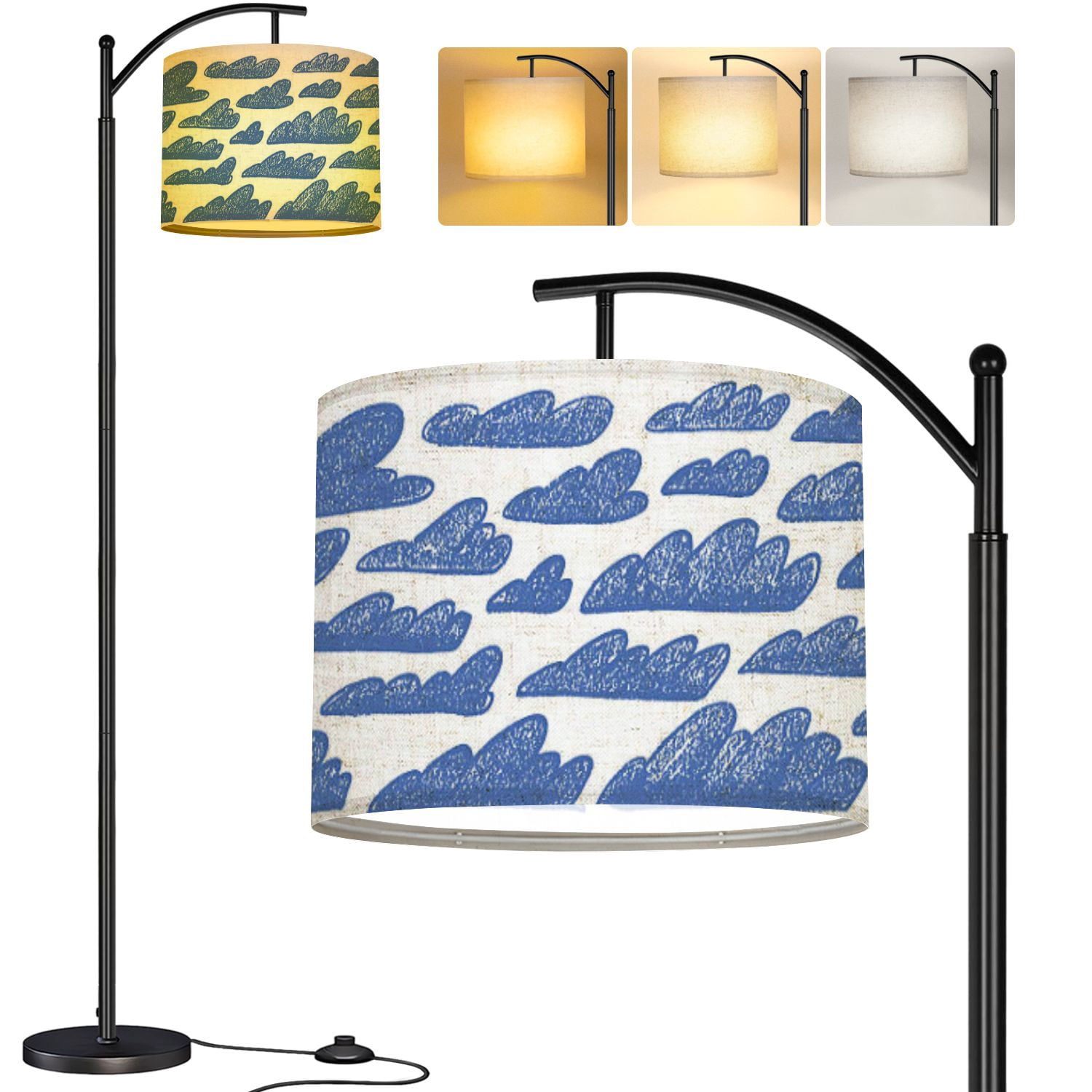 Arc Floor Lamp Crayon clouds set Naive hand drawn sky pack Kids chalk ...
