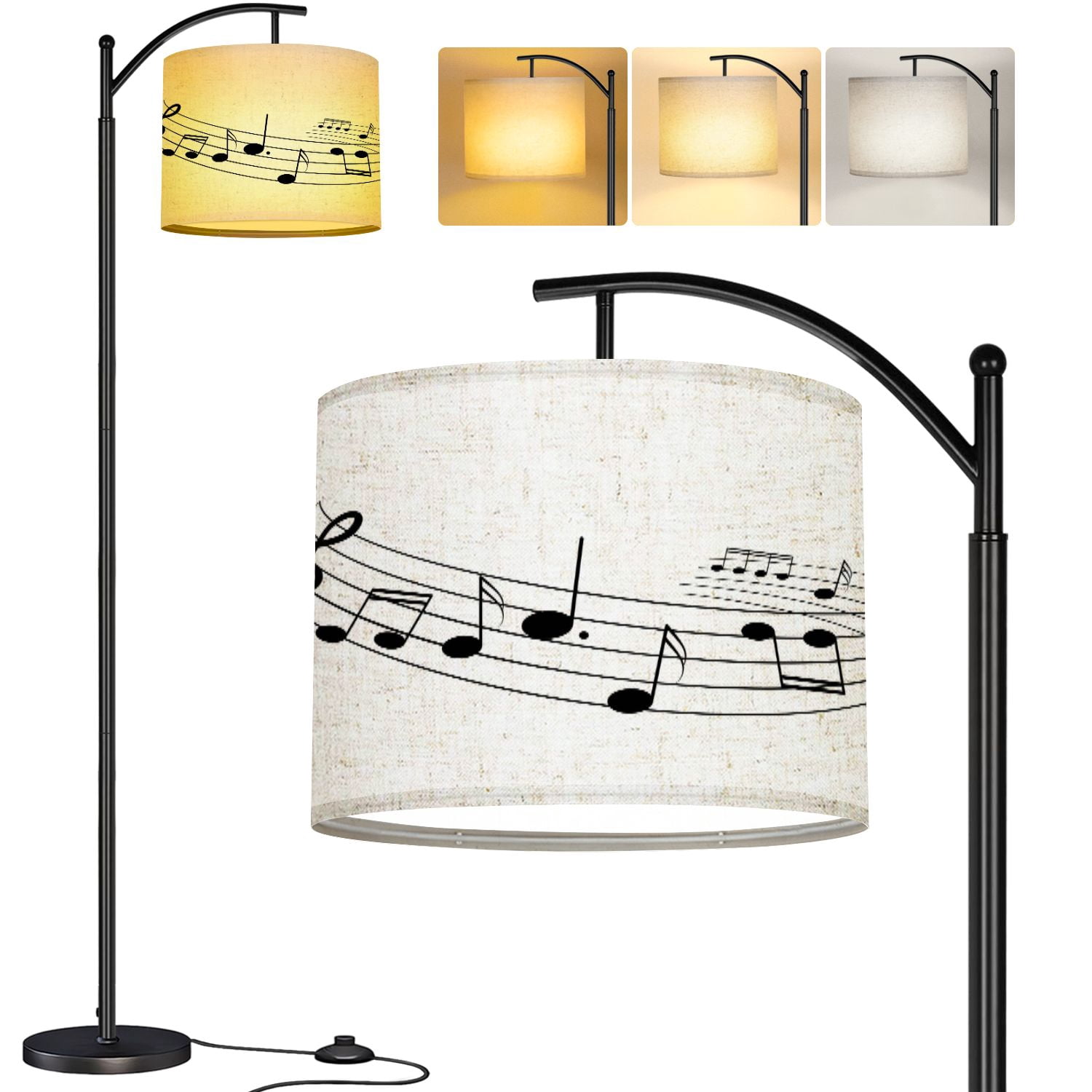 Arc Floor Lamp Curling notes design elements musical Tall Modern ...