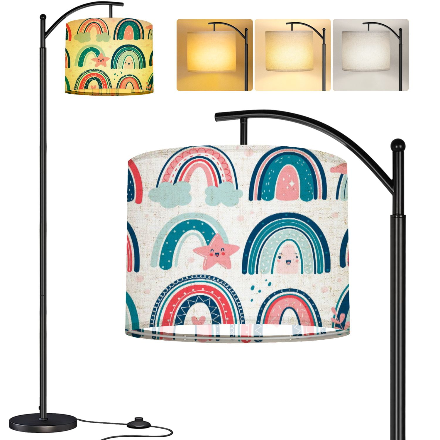 Arc Floor Lamp Cute boho rainbows Kids hand drawn cartoon doodle ...