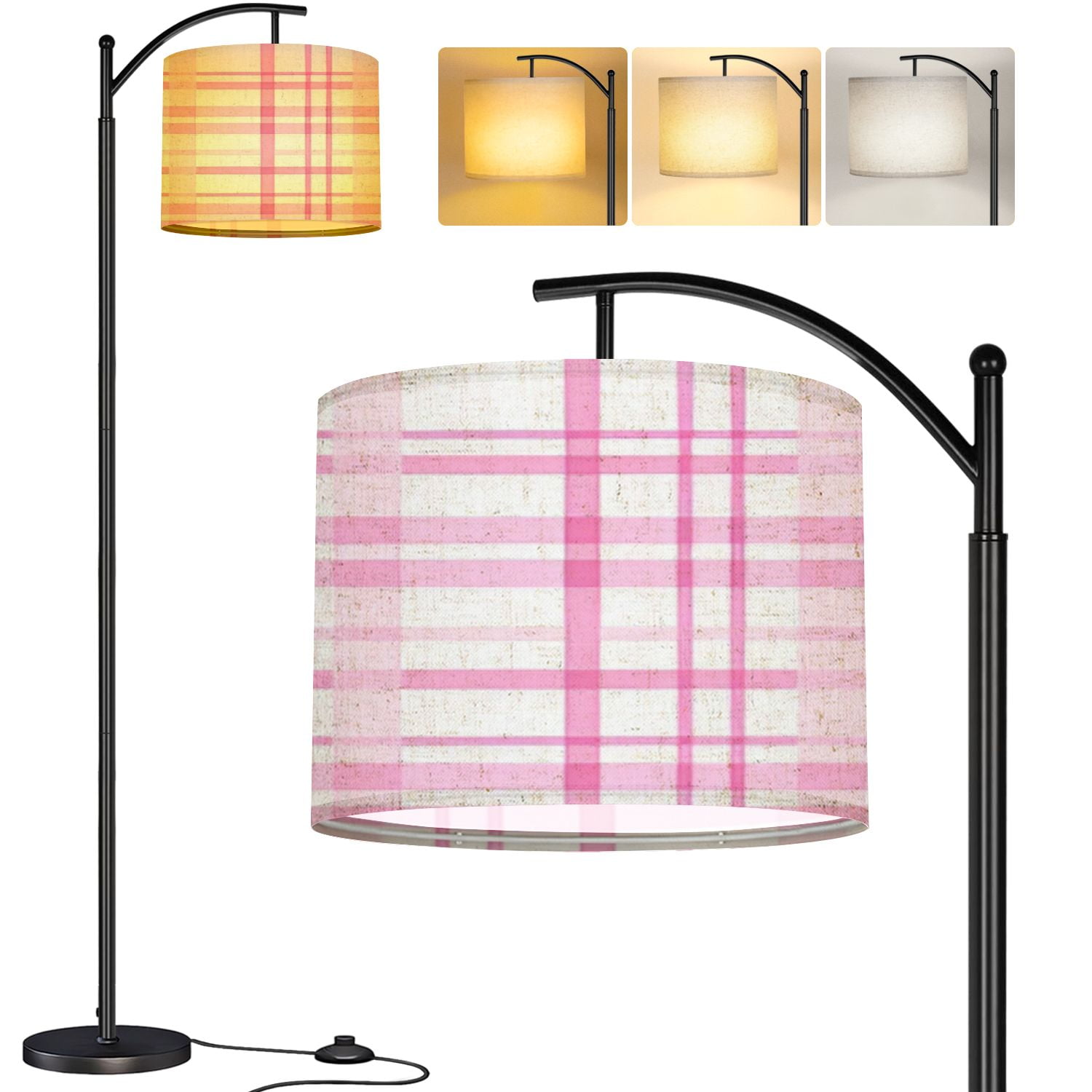 Arc Floor Lamp Cute pastel pink seamless pattern preppy style Abstract ...