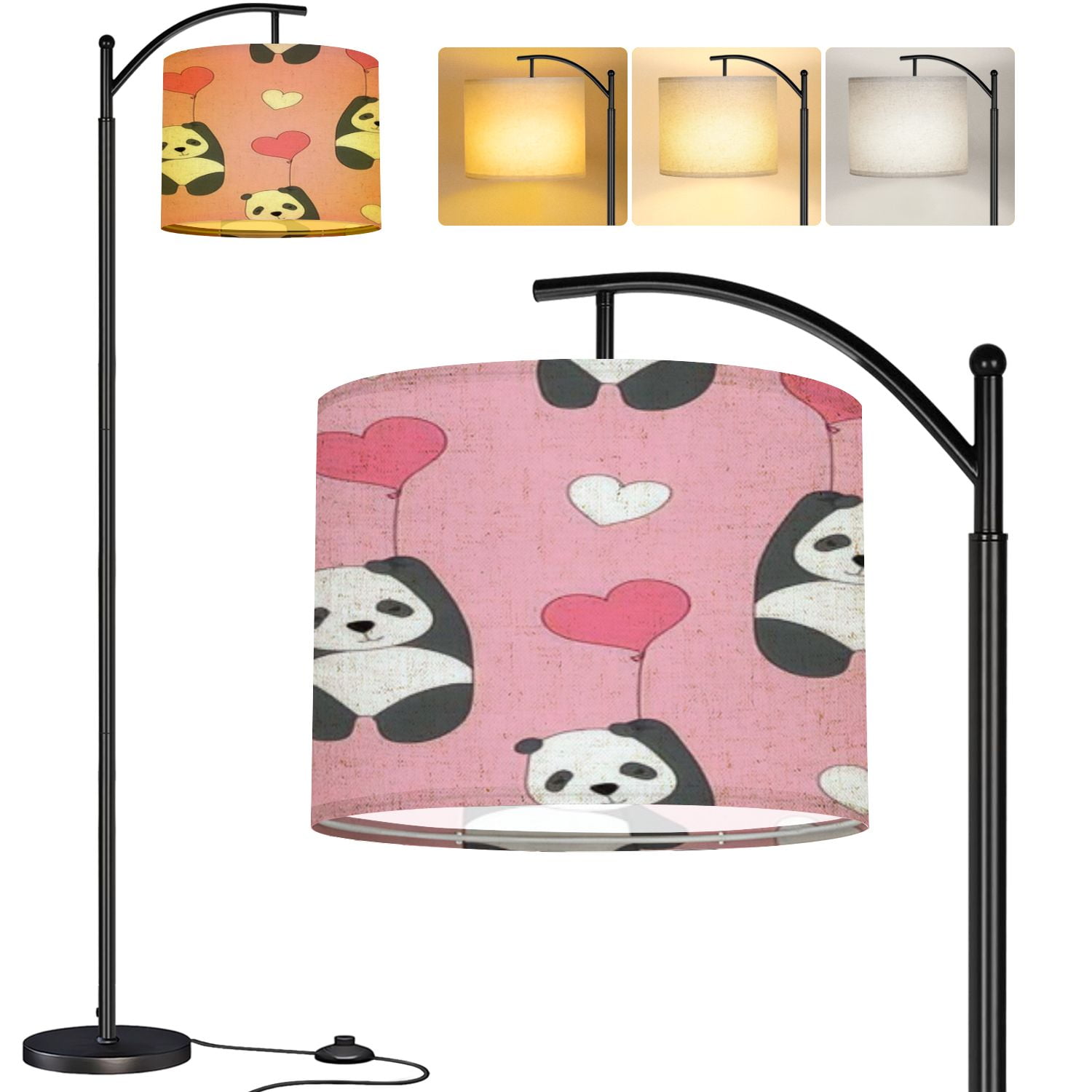 Arc Floor Lamp Cute seamless pattern pandas balloons Enamored sloths ...