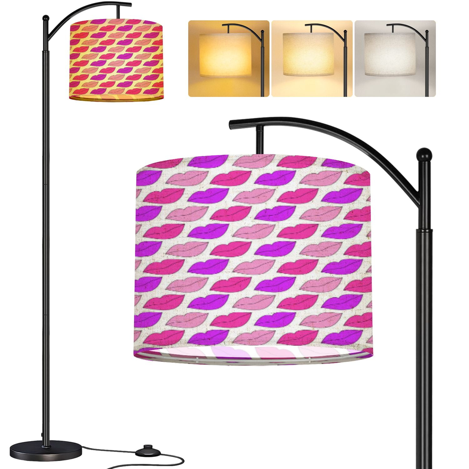 Arc Floor Lamp Cute y2k seamless lips different purple shade Cute ...