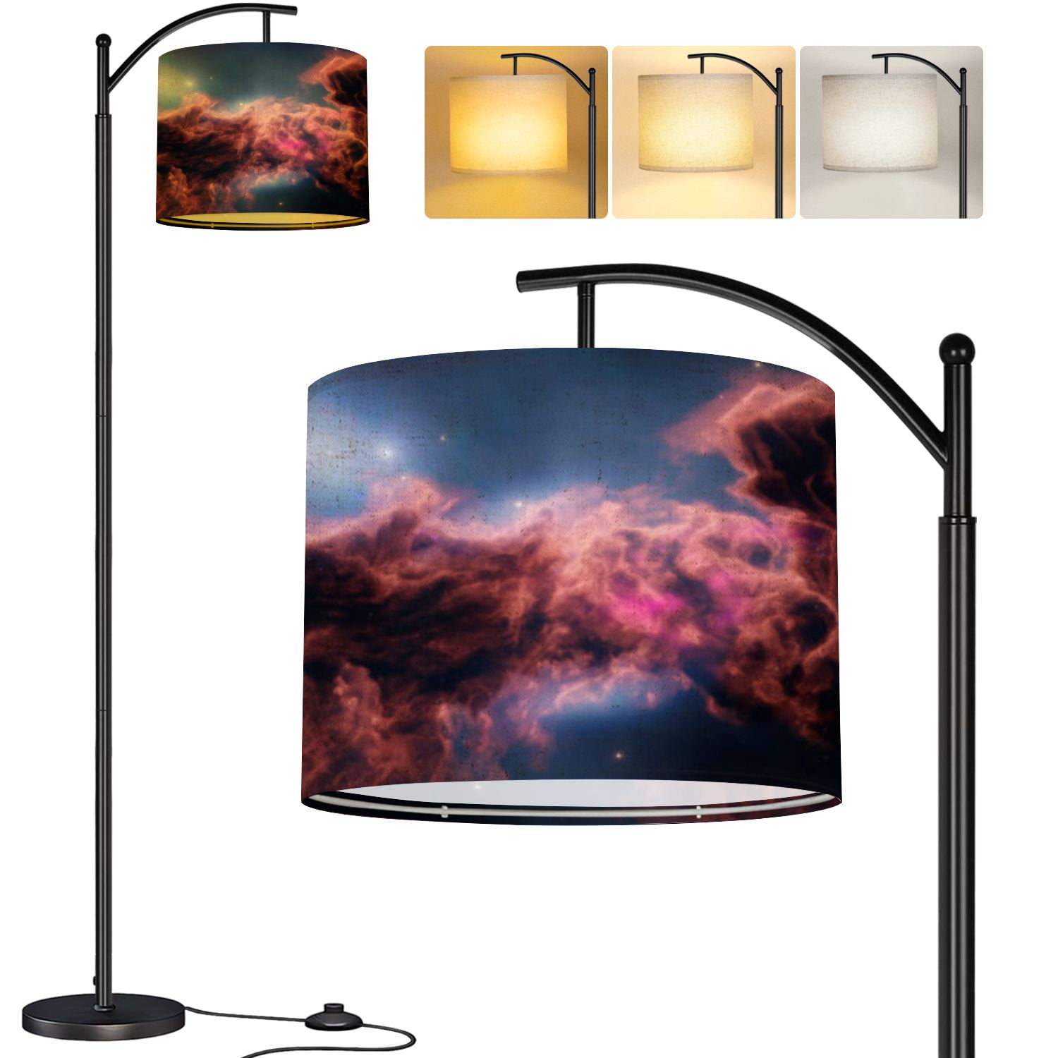 Arc Floor Lamp Distant nebula far away galaxy Tall Modern Standing Lamp ...