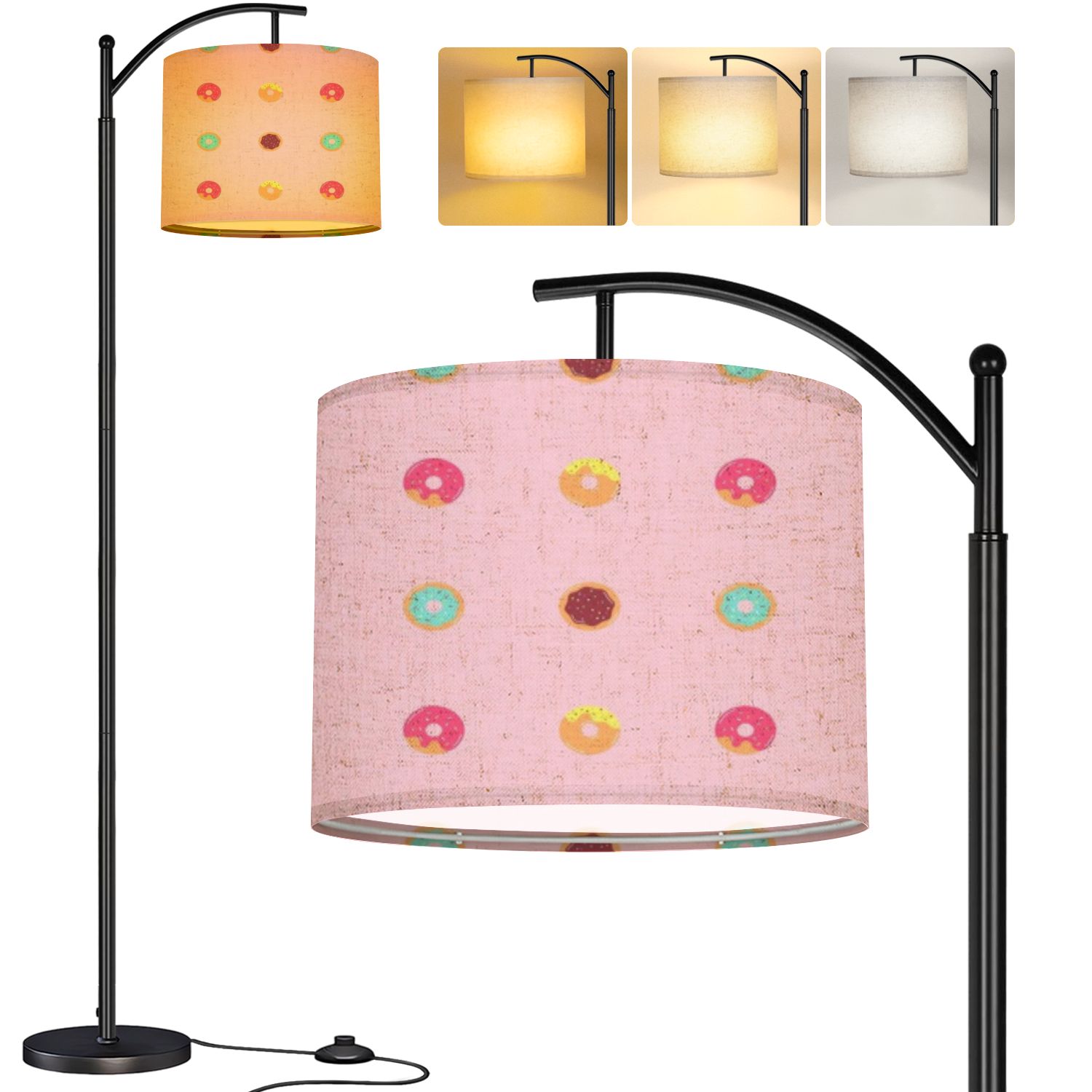 Arc Floor Lamp Donut Seamless Pattern Summer bakery buns seamless ...