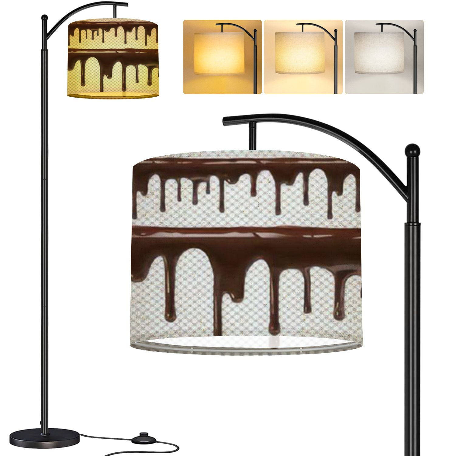 Arc Floor Lamp Dripping chocolate Melt drip 3d realistic seamless ...