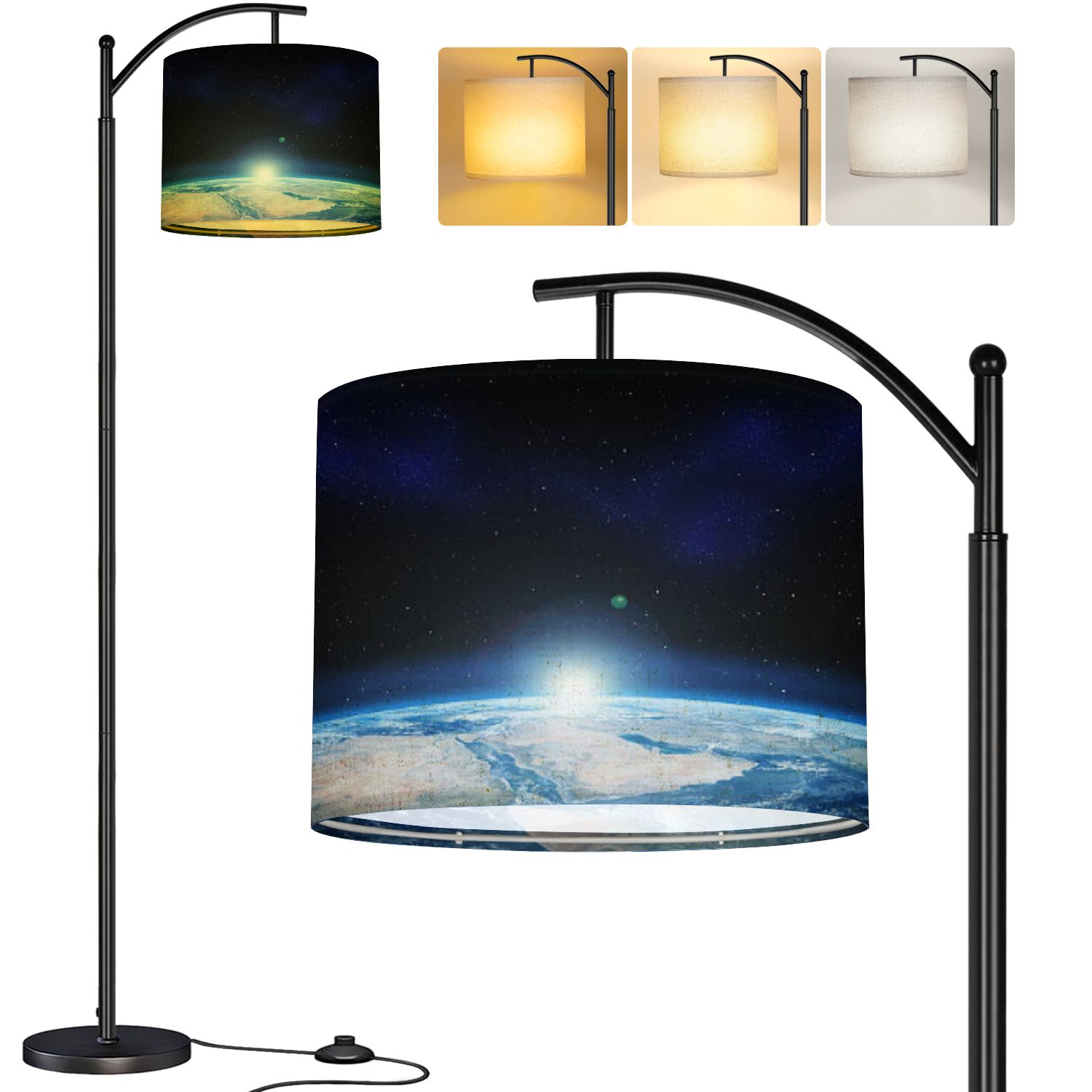 Arc Floor Lamp Earth stars Tall Modern Standing Lamp LED Adjustable ...