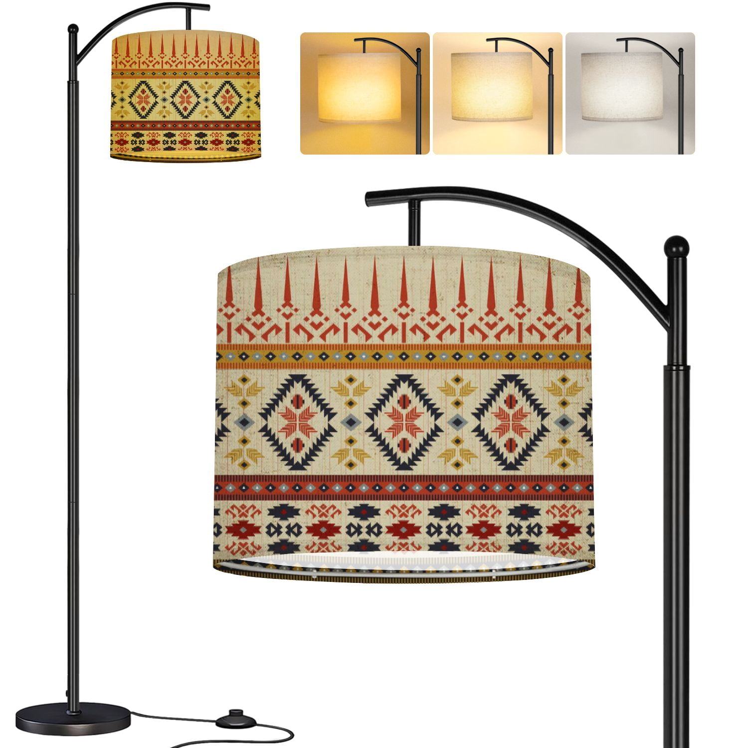 Arc Floor Lamp Ethnic abstract Seamless pattern tribal folk embroidery ...