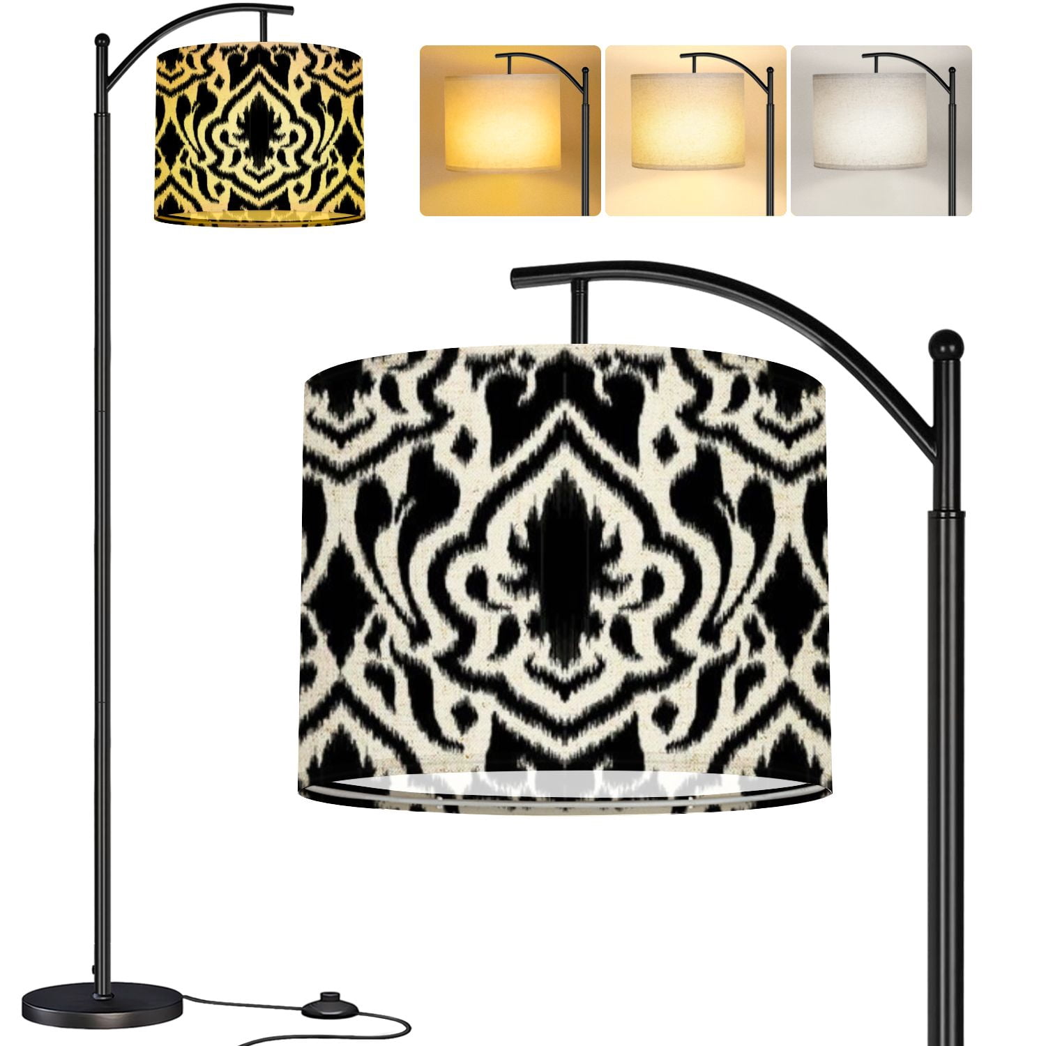 Arc Floor Lamp Ethnic seamless Ikat Indian style ethnic traditional Use ...