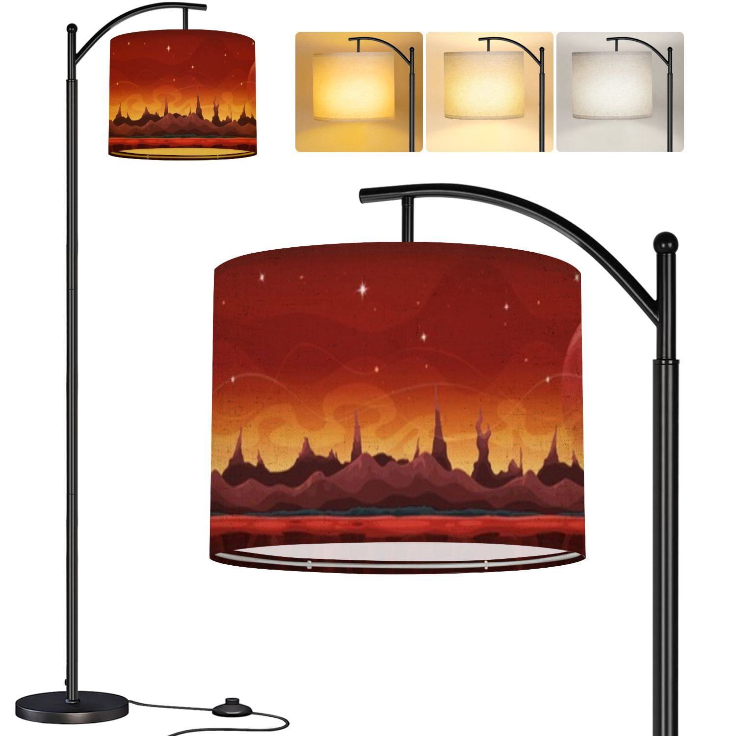 Arc Floor Lamp Fantasy Wide Sci fi Martian For Ui Game wide seamless ...