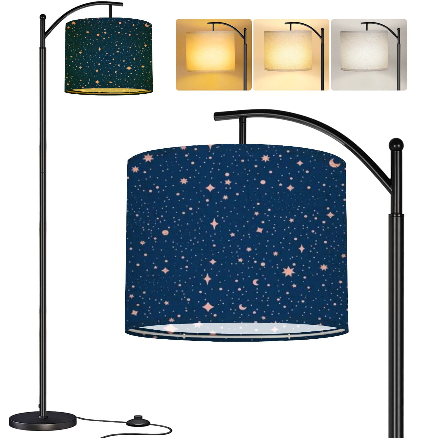 Arc Floor Lamp Flat star night sky horizontal Colorful Cosmos stars ...