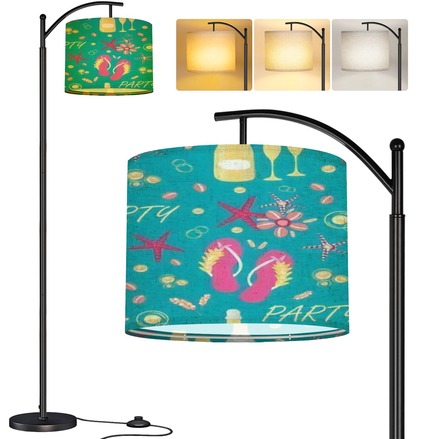 Arc Floor Lamp Flip flop party seamless Luxurious pinkgold blue ...