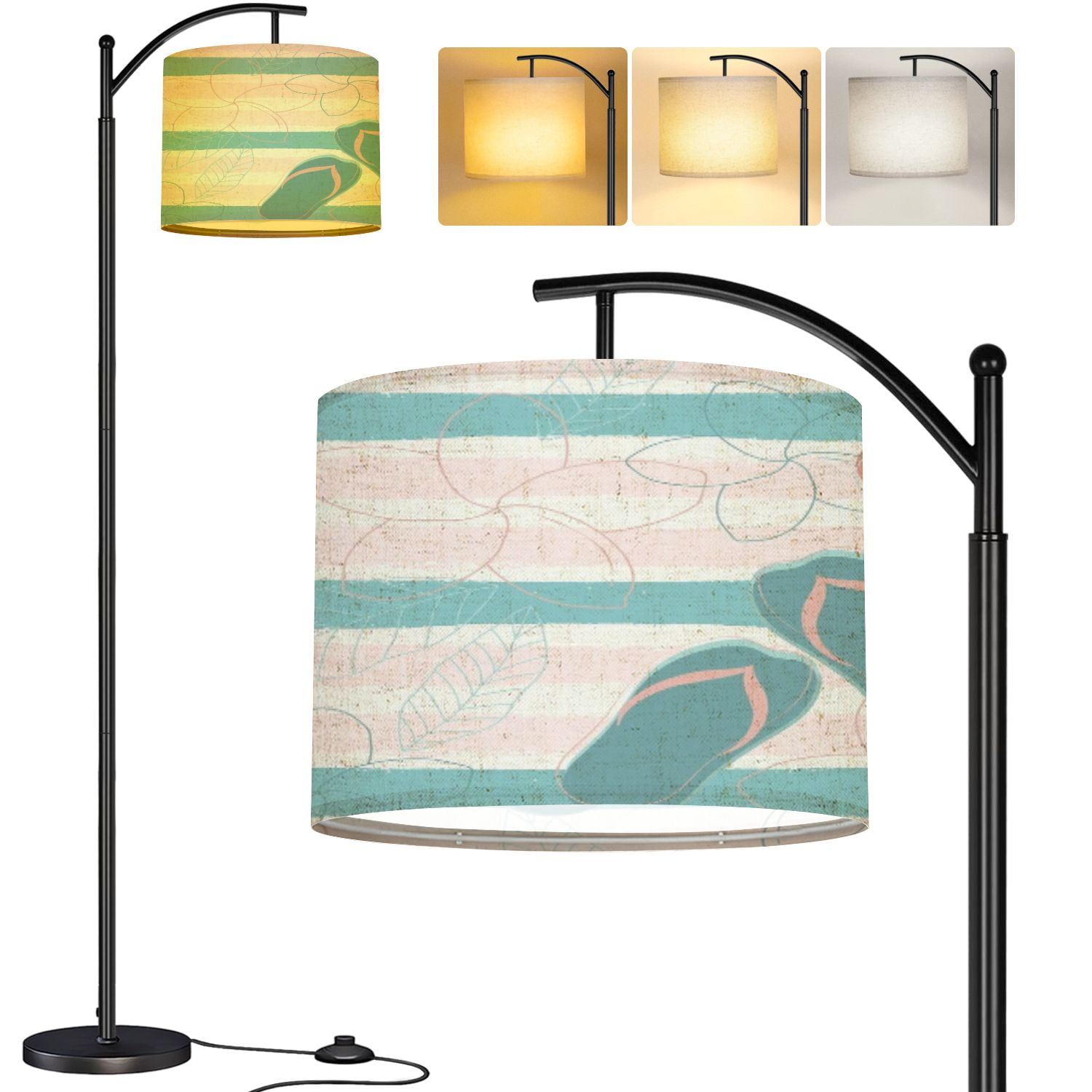 Arc Floor Lamp Frangipani Tiare Monoi Tropical Flower Slippers Flip ...