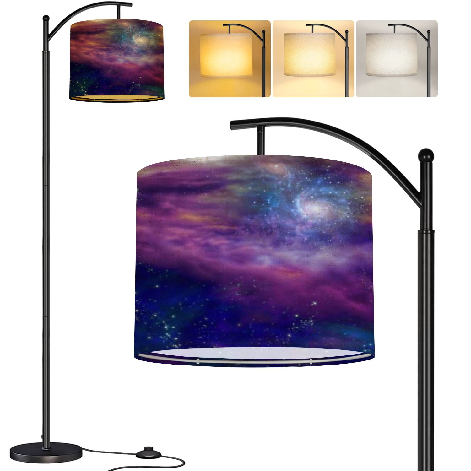 Arc Floor Lamp Galaxy space Tall Modern Standing Lamp LED Adjustable ...