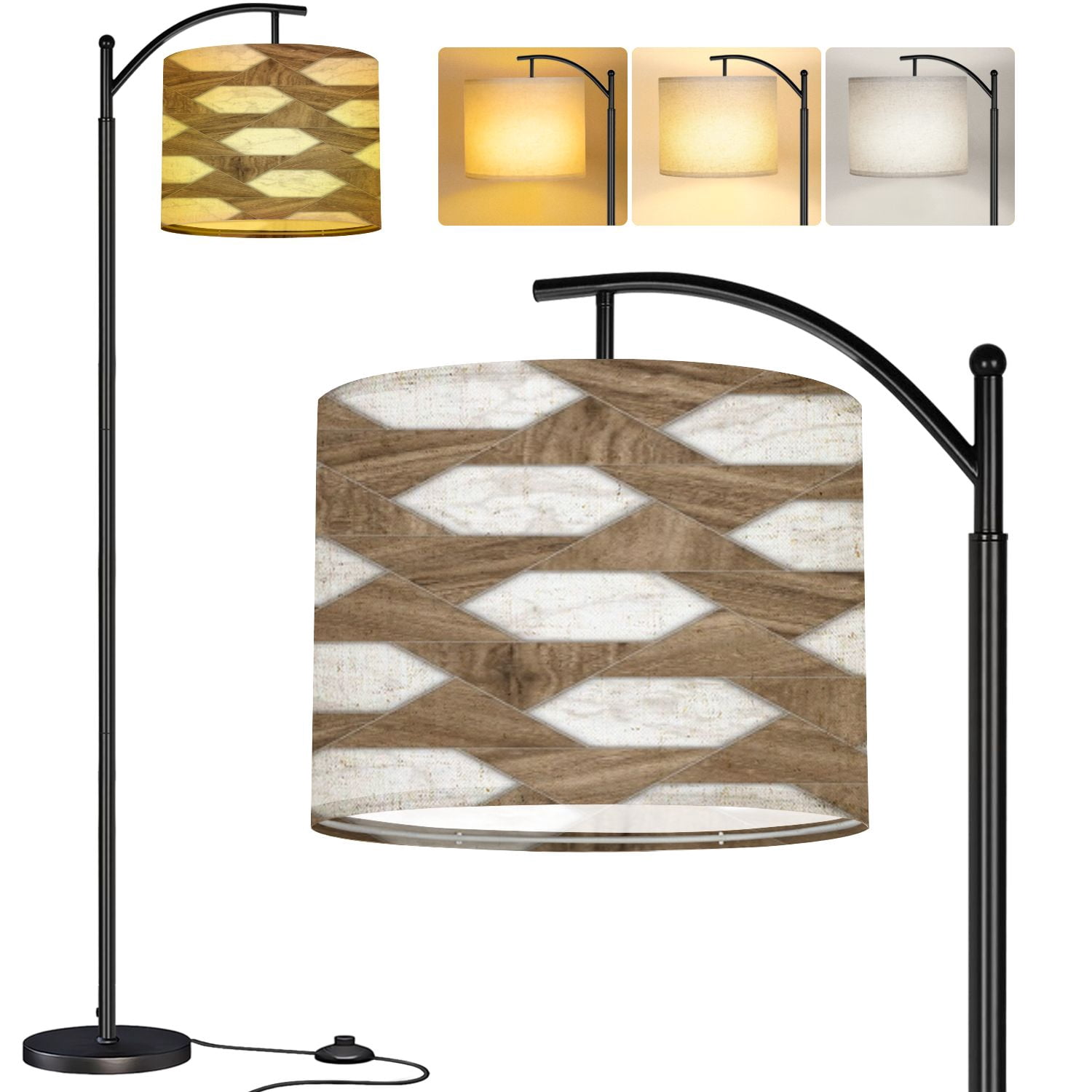 Arc Floor Lamp Geometric decor Wood marble Texture Used For Interior ...