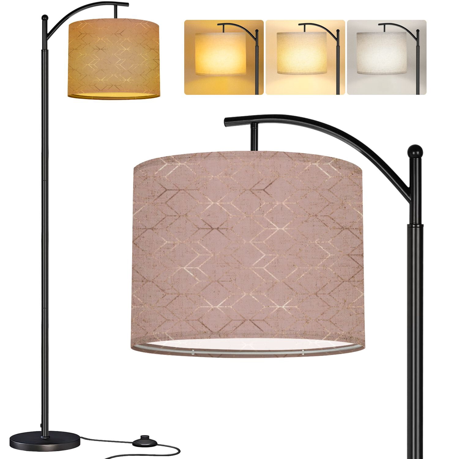Arc Floor Lamp Geometric seamless pattern rose gold hexagon tiles ...