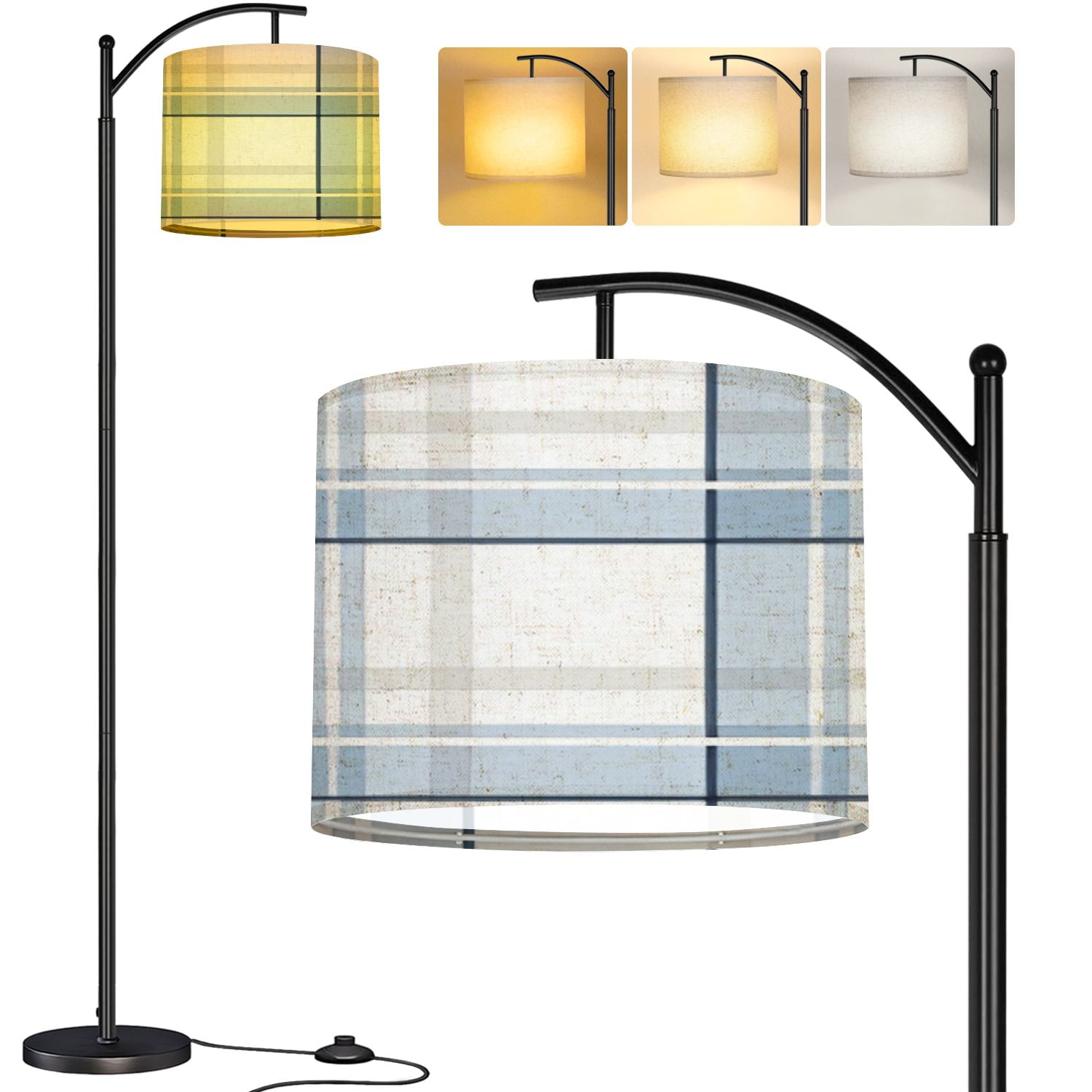Arc Floor Lamp Gingham seamless watercolor plaid stripes checkered ...