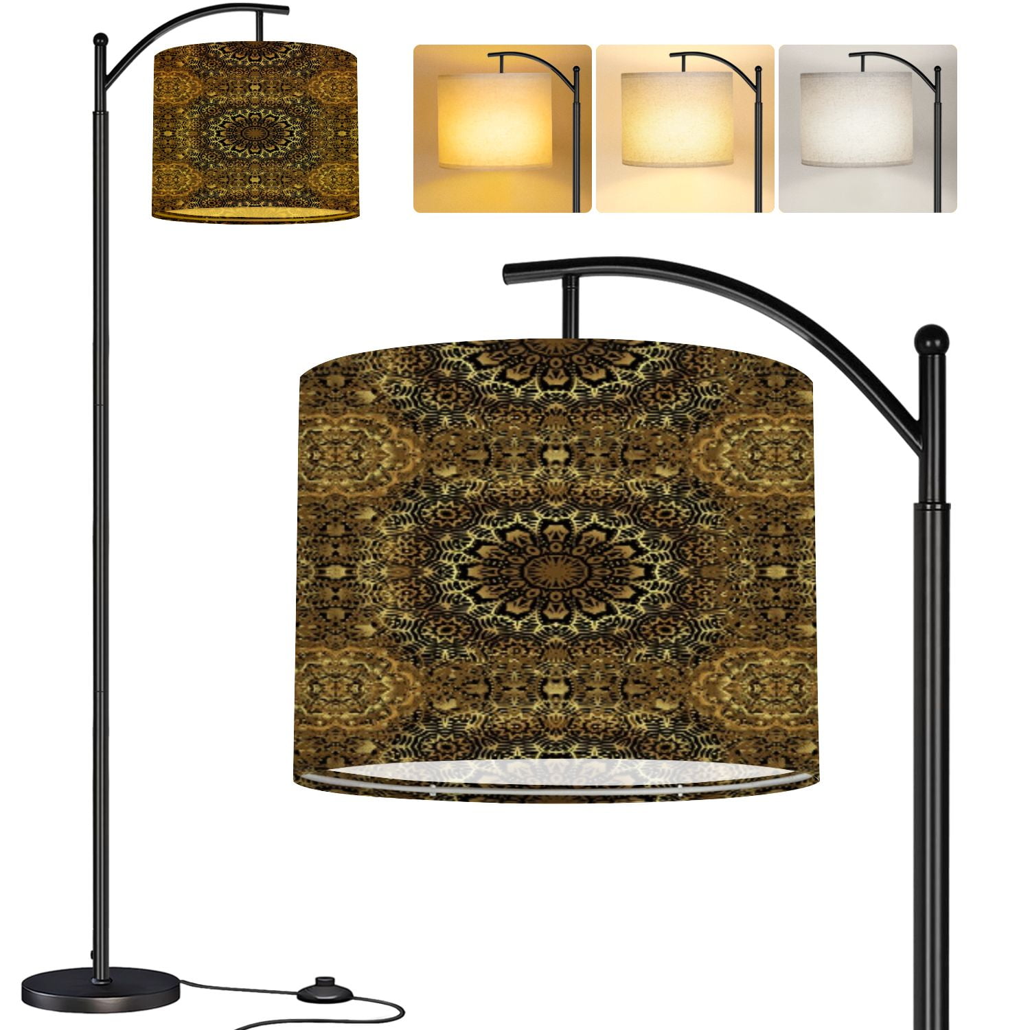 Arc Floor Lamp Golden Seamless geometric pattern seamless pattern black ...