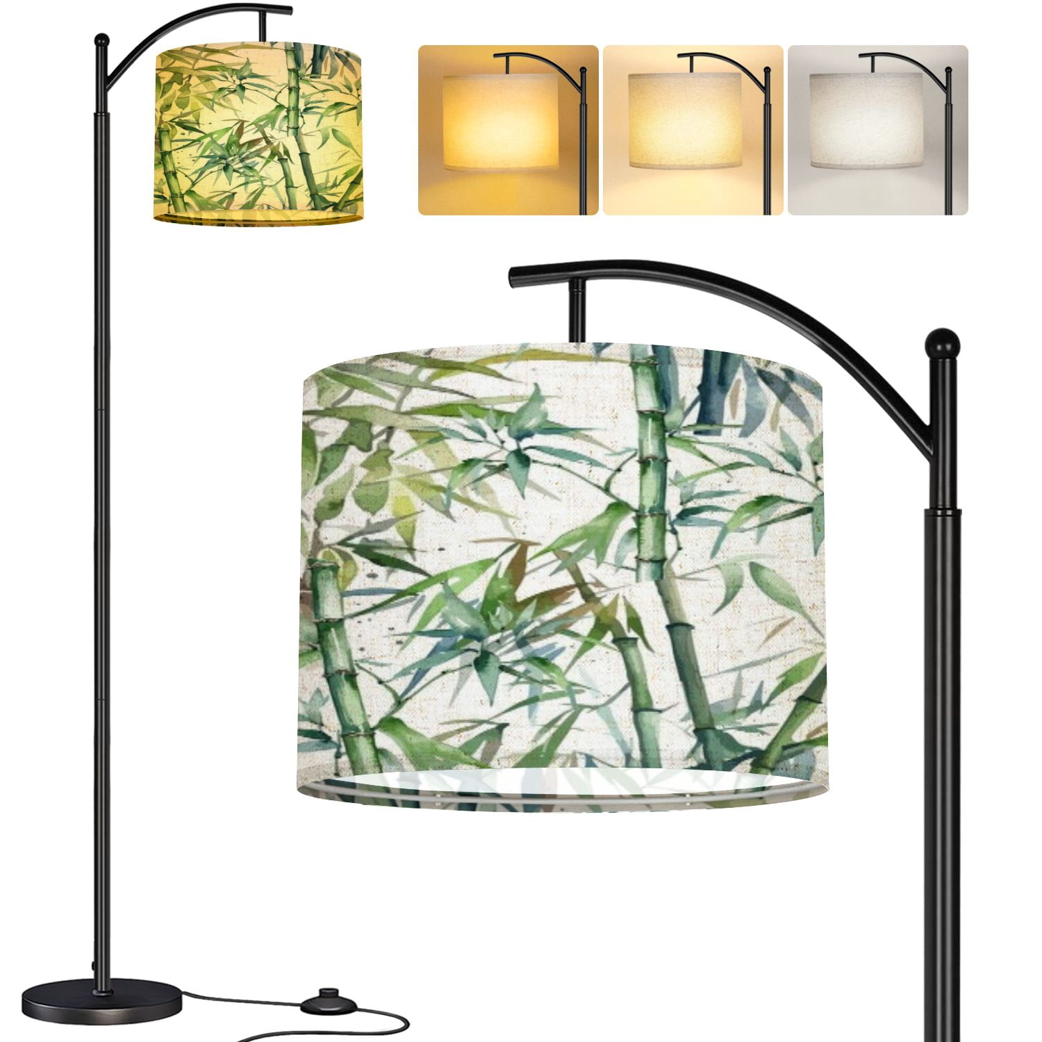 Arc Floor Lamp Green bamboo forest hand drawn style Seamless pattern ...