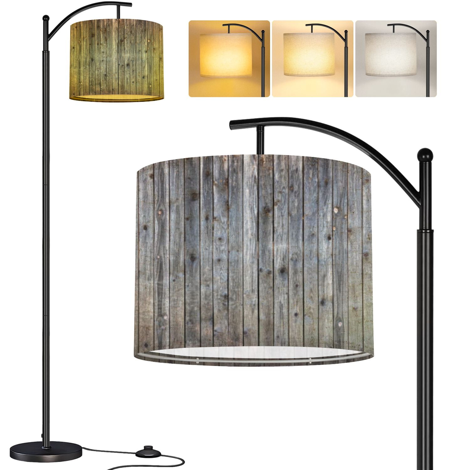 Arc Floor Lamp Grey barn wooden wall planking texture hardwood dark ...