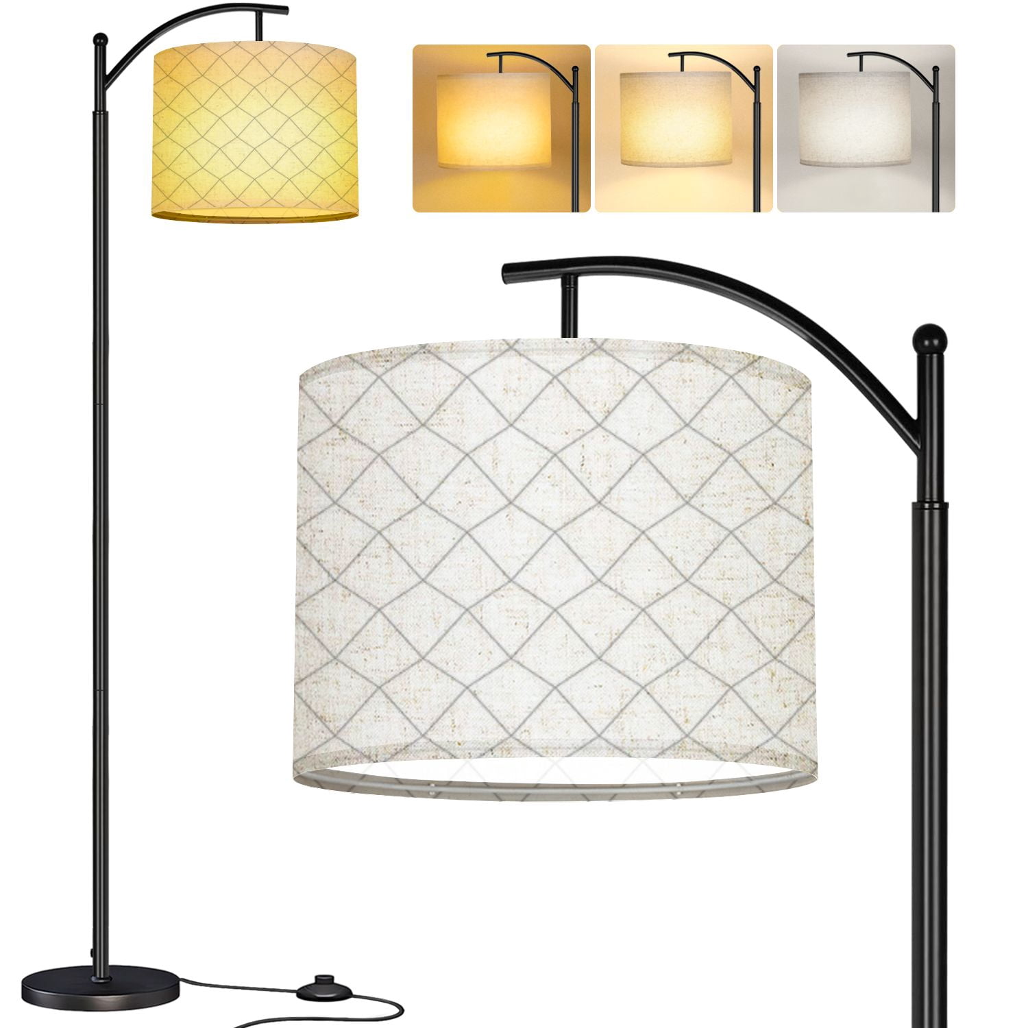 Arc Floor Lamp Grey outline geometric kite shape seamless pattern ...