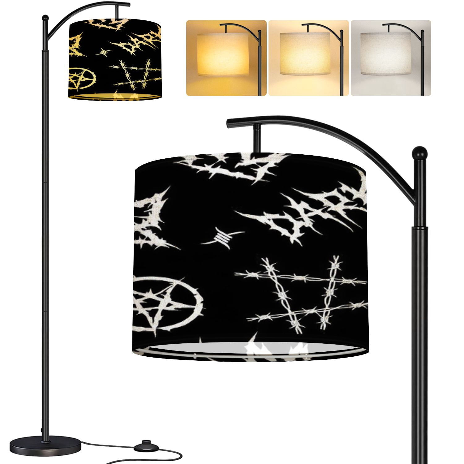 Arc Floor Lamp Grunge gothic punk seamless Gothic Punk elements ...