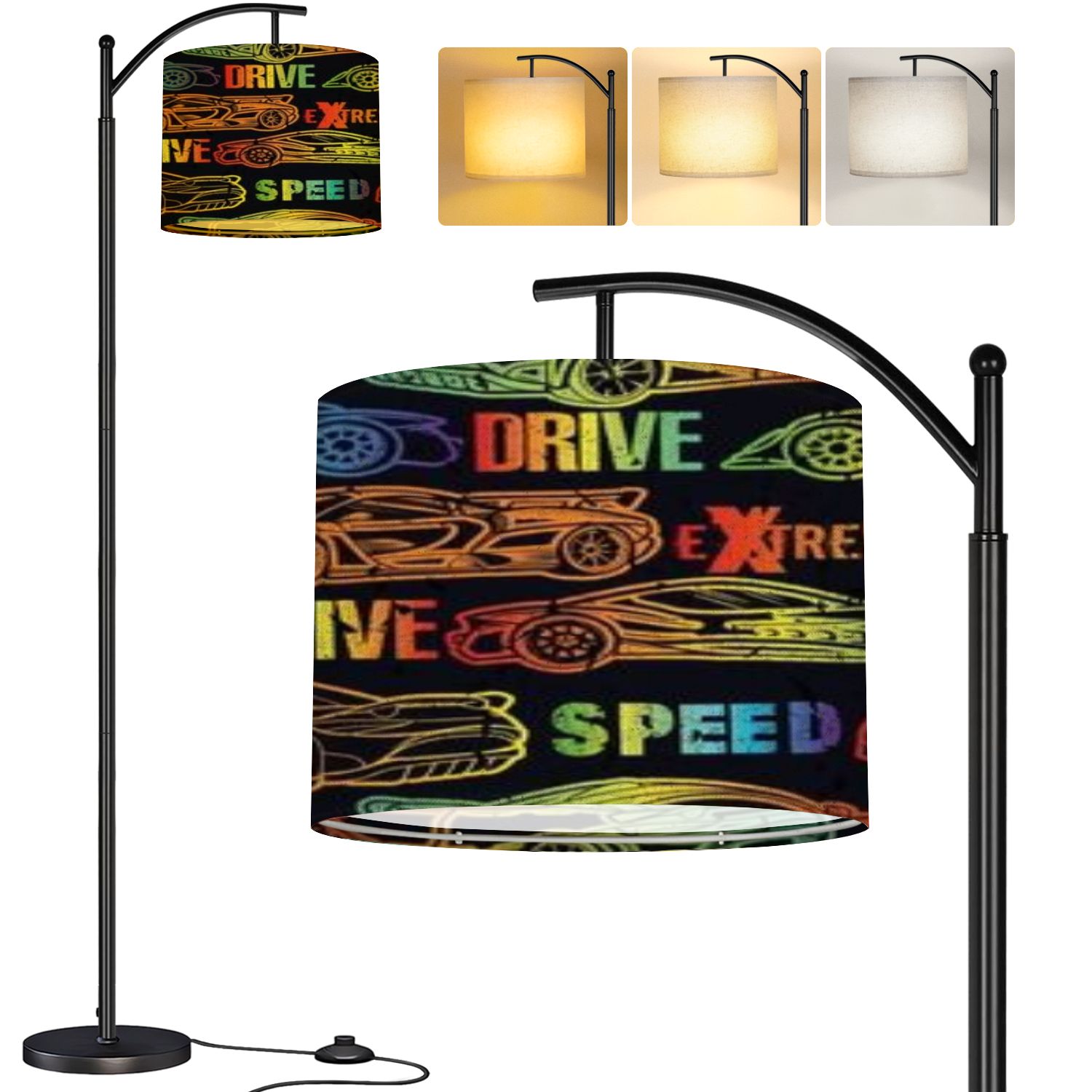 Arc Floor Lamp Hand drawn Abstract seamless cars grunge elements for ...
