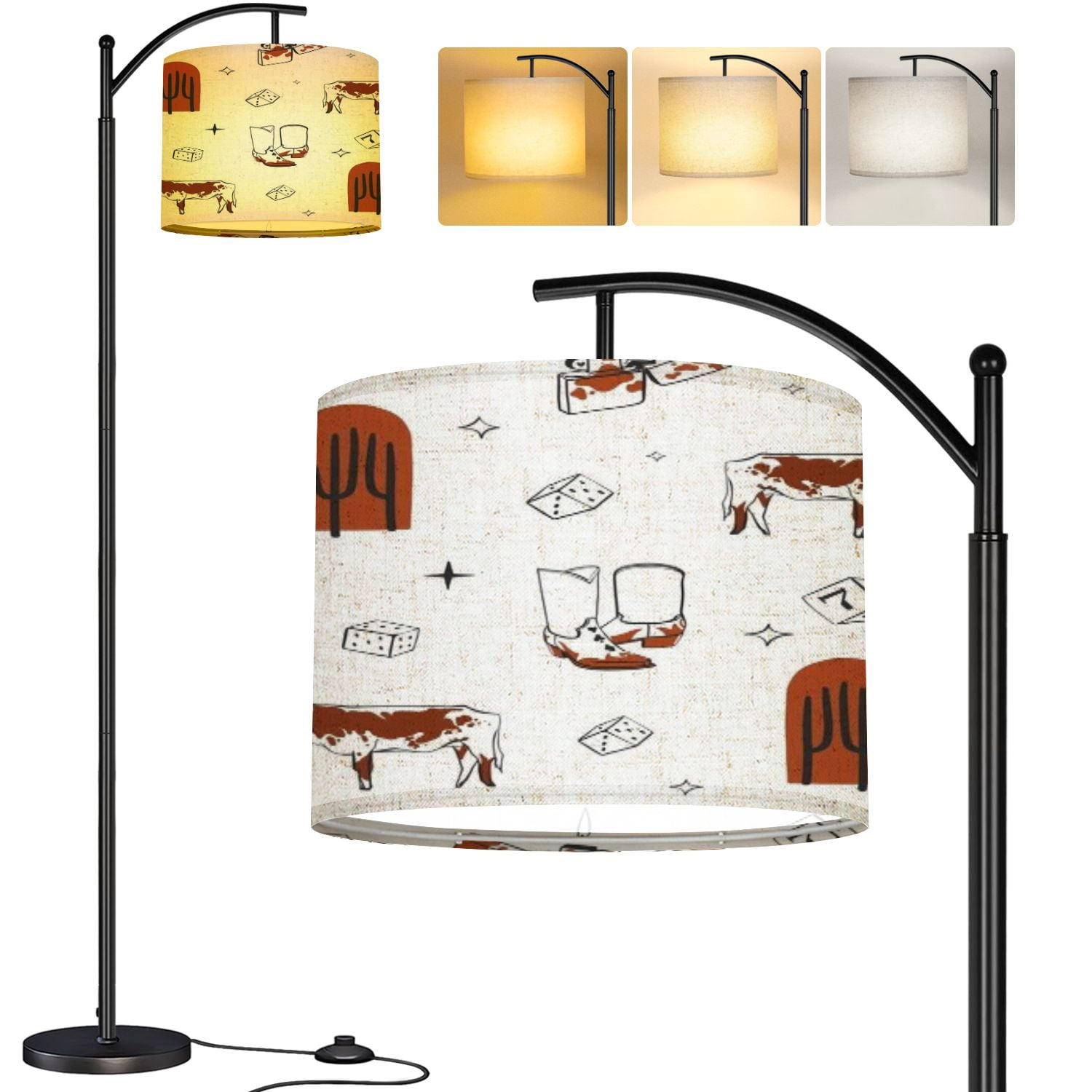 Arc Floor Lamp Hand drawn abstract graphic clipart boho cowboy boots ...