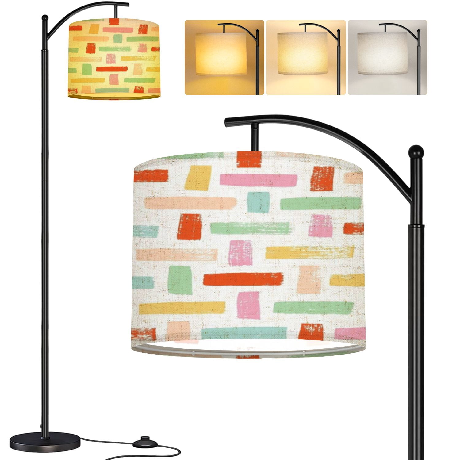 Arc Floor Lamp Hand drawn multi colored brick textile seamless texture ...