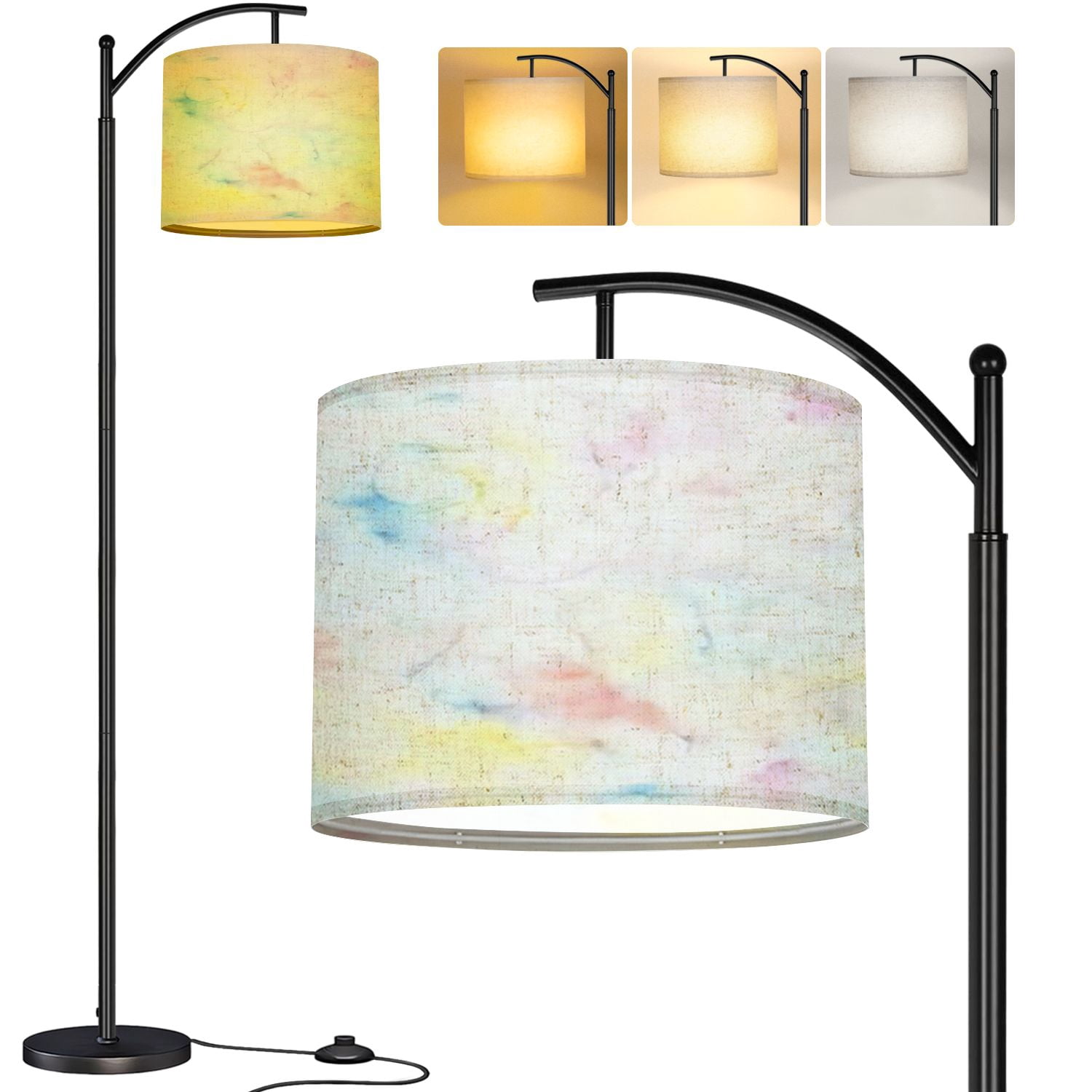 Arc Floor Lamp Hand watercolor multicolor allover seamless abstract ...