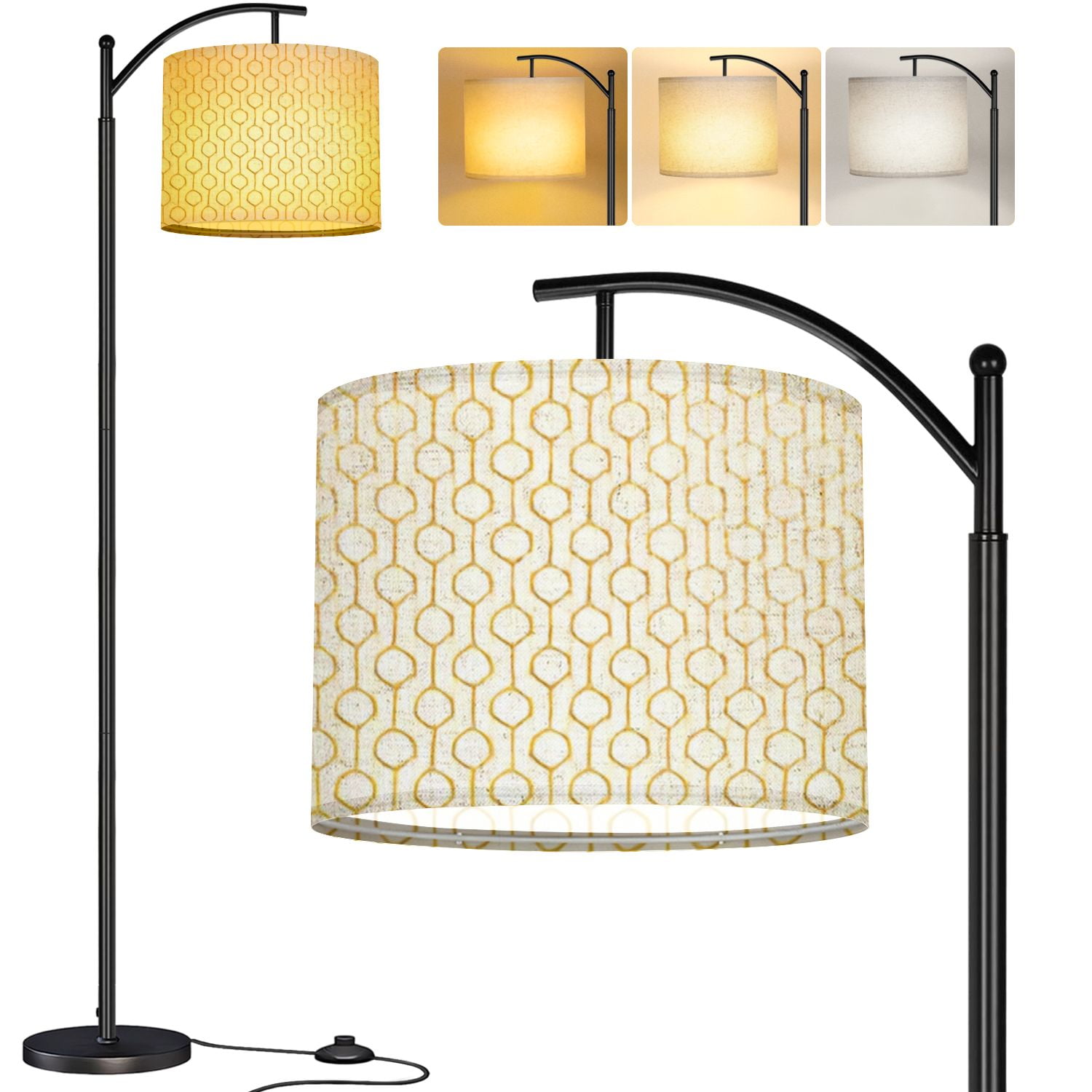 Arc Floor Lamp Honey comb pattern Honeycomb seamless Simple Tall Modern ...