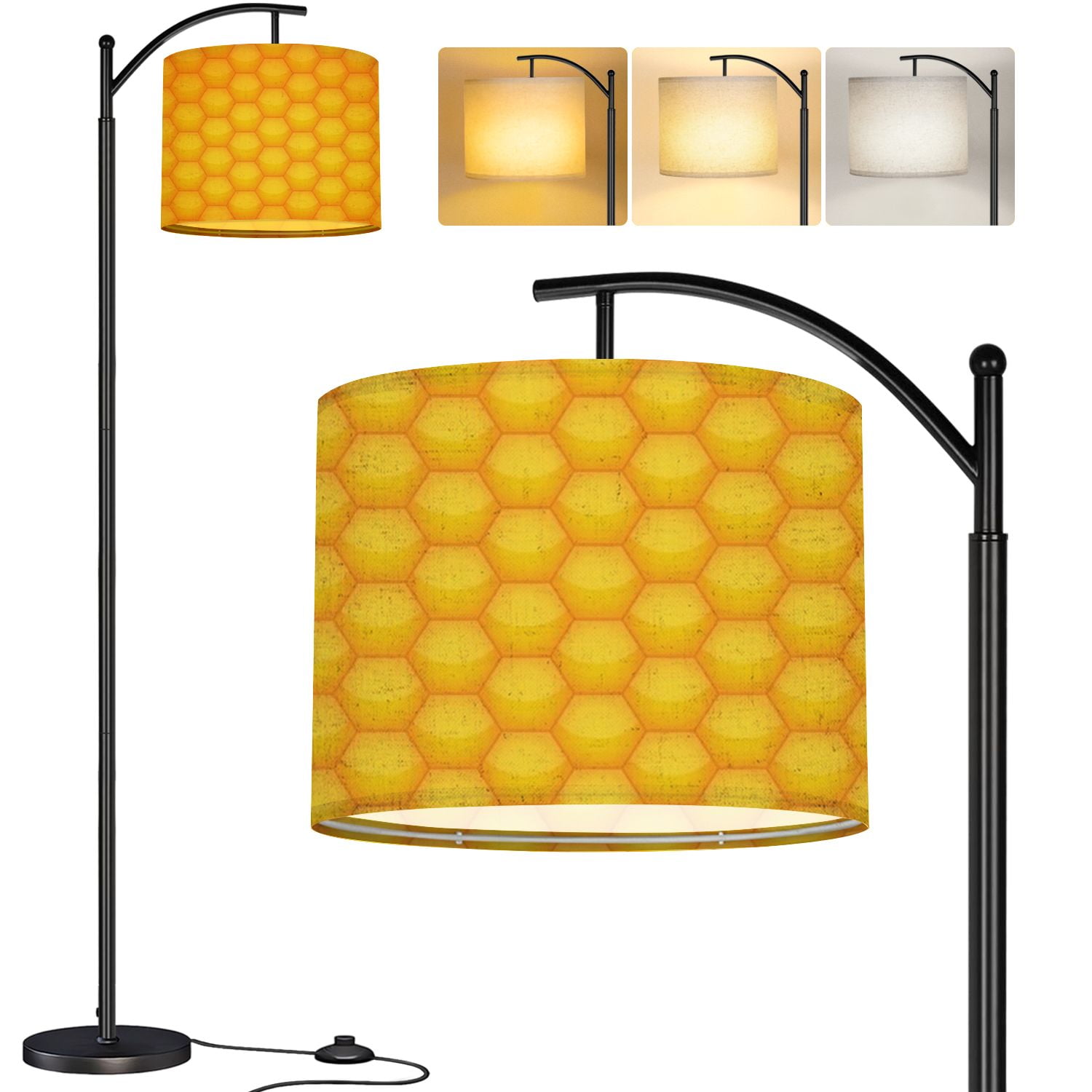 Arc Floor Lamp Honeycomb abstract cartoon pattern Honey comb hexagonal ...